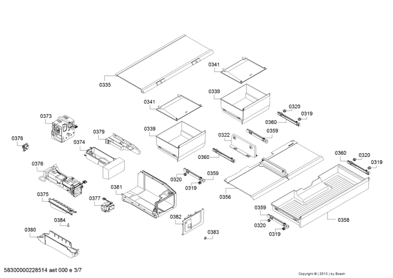 Official Bosch B36CD50SNS/02 bottom-mount refrigerator parts | Sears ...