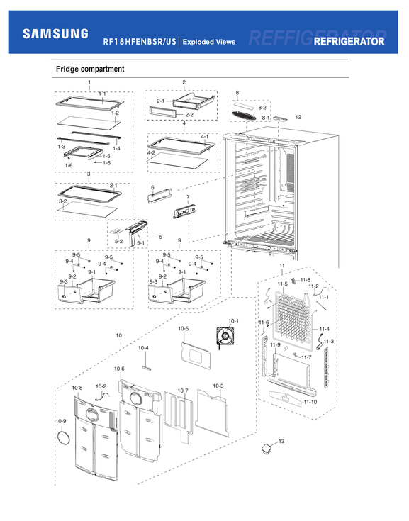 Page - 22 Official Samsung RF18HFENBSR/US-53 bottom-mount refrigerator ...