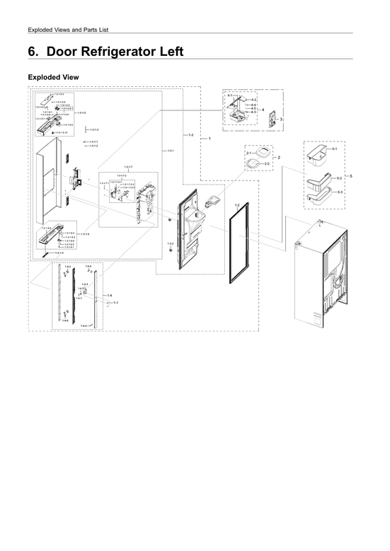 Official Samsung RF23R6201SR/AA-52 bottom-mount refrigerator parts ...
