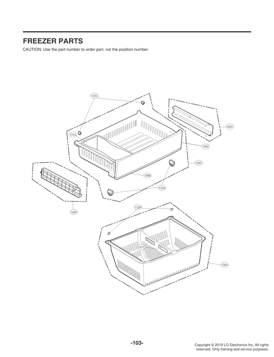 Official LG LFCS27596S/01 bottom-mount refrigerator parts | Sears ...