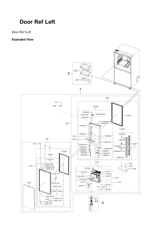 Official Samsung RF29BB860012/AA-00 bottom-mount refrigerator parts ...