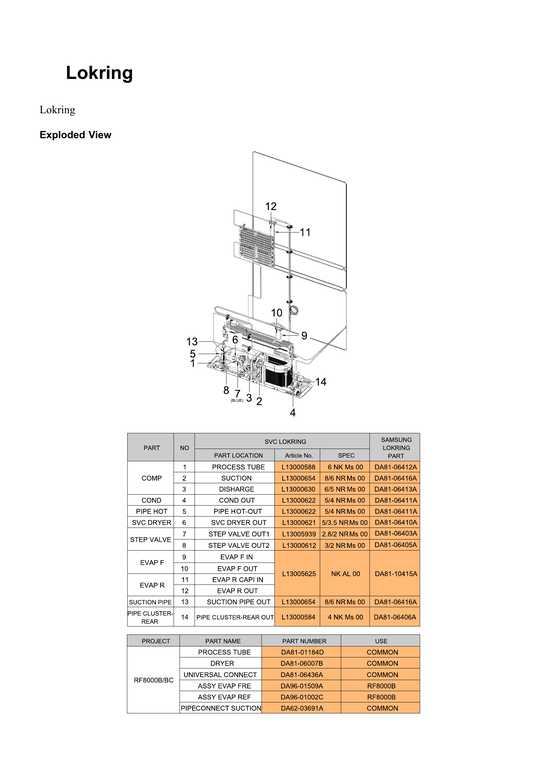 Official Samsung RF29BB860012/AA-00 bottom-mount refrigerator parts ...