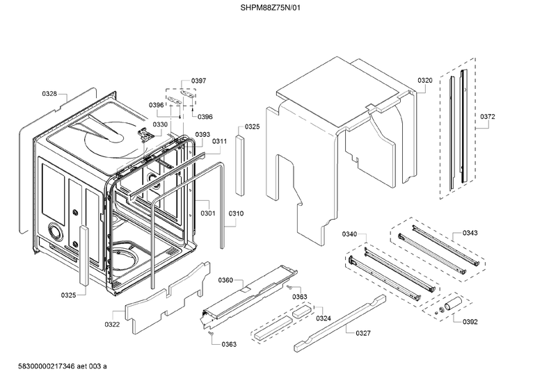 Official Bosch SHPM88Z75N/01 dishwasher parts | Sears PartsDirect