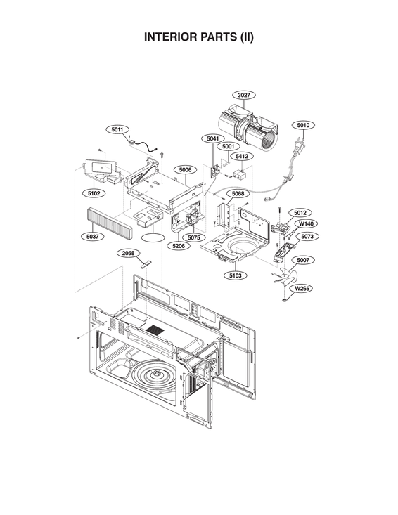 Official LG MVEL2033F/00 microwave/hood combo parts | Sears PartsDirect
