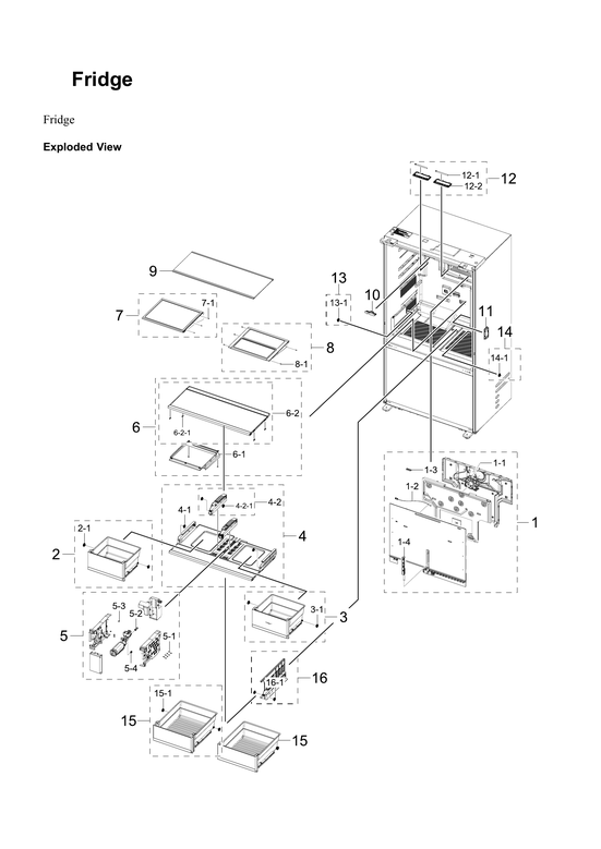 Official Samsung RF24BB6200QL/AA-00 bottom-mount refrigerator parts ...