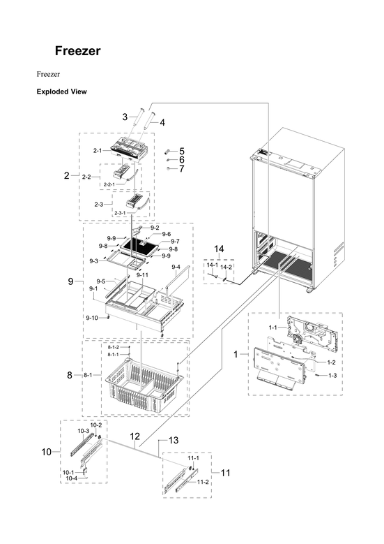 Official Samsung RF30BB620012/AA-00 bottom-mount refrigerator parts ...