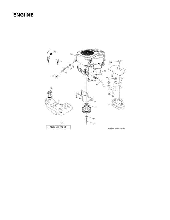 Official Husqvarna TS142K-960430333 front-engine lawn tractor parts ...