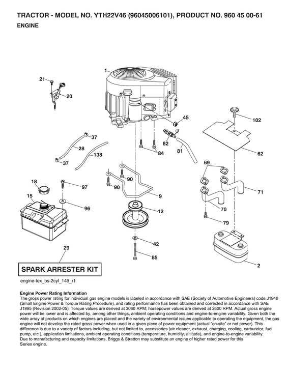 Page - 39 Official Husqvarna YTH22V46-96045006101 front-engine lawn ...