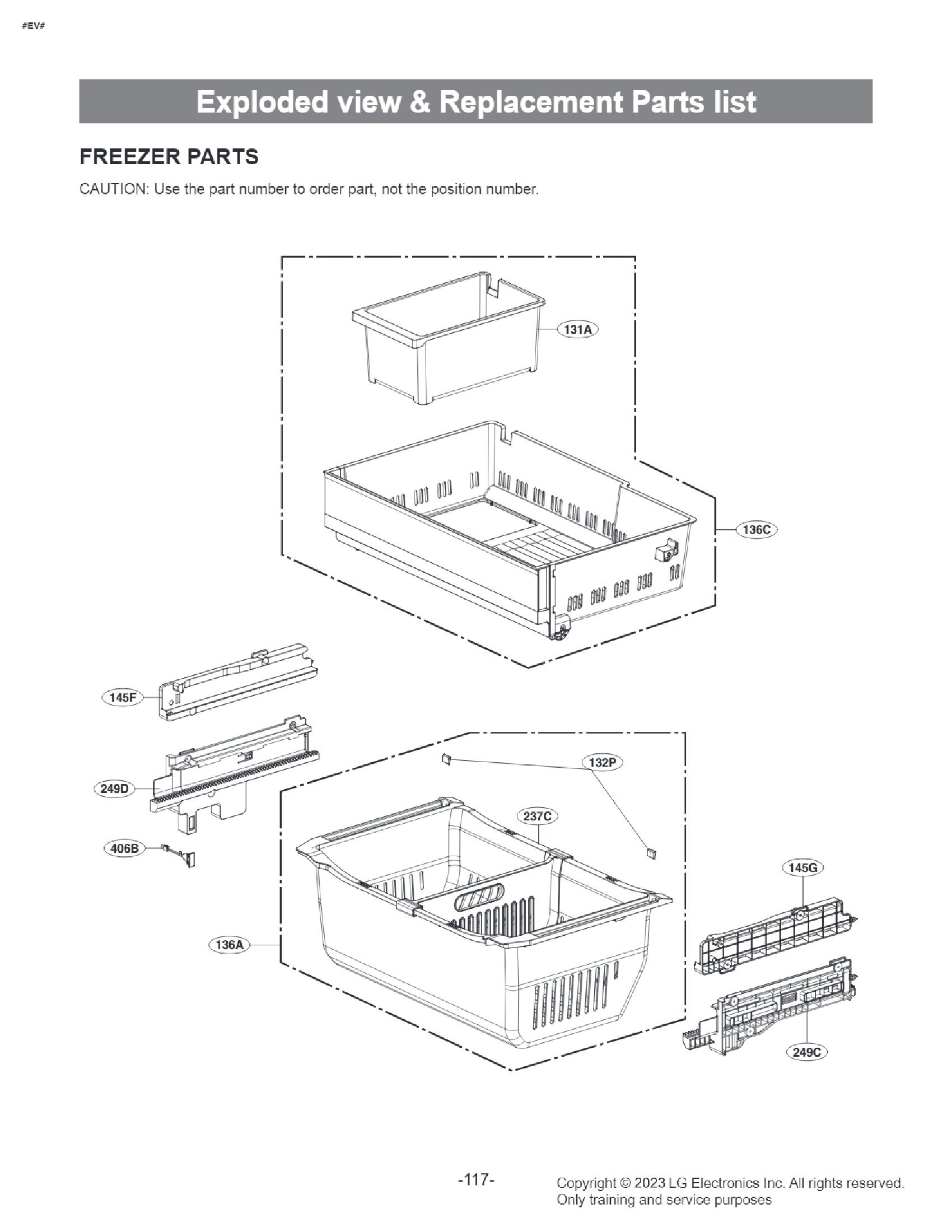 Official LG LRFOC2606S/00 bottom-mount refrigerator parts | Sears ...