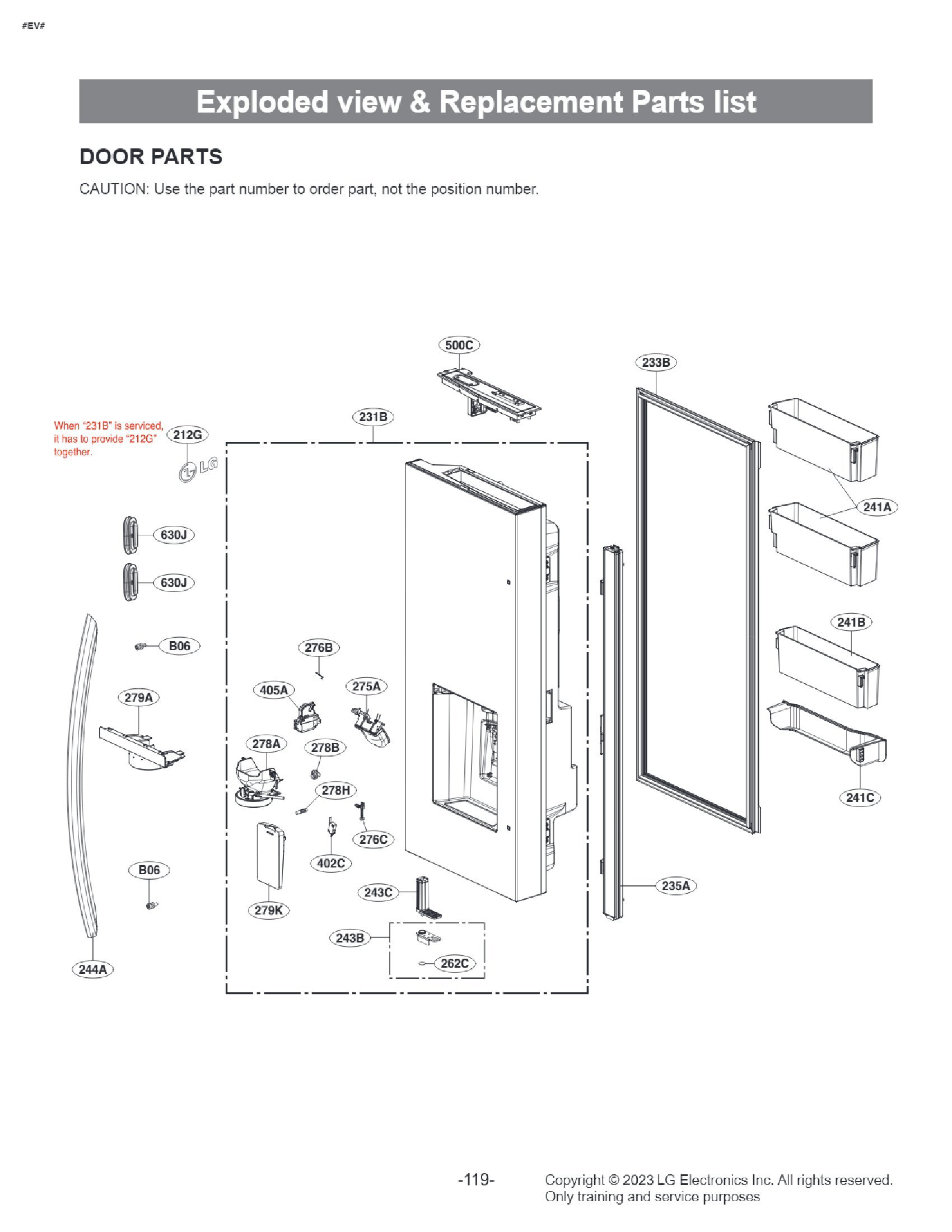 Official LG LRFOC2606S/00 bottom-mount refrigerator parts | Sears ...