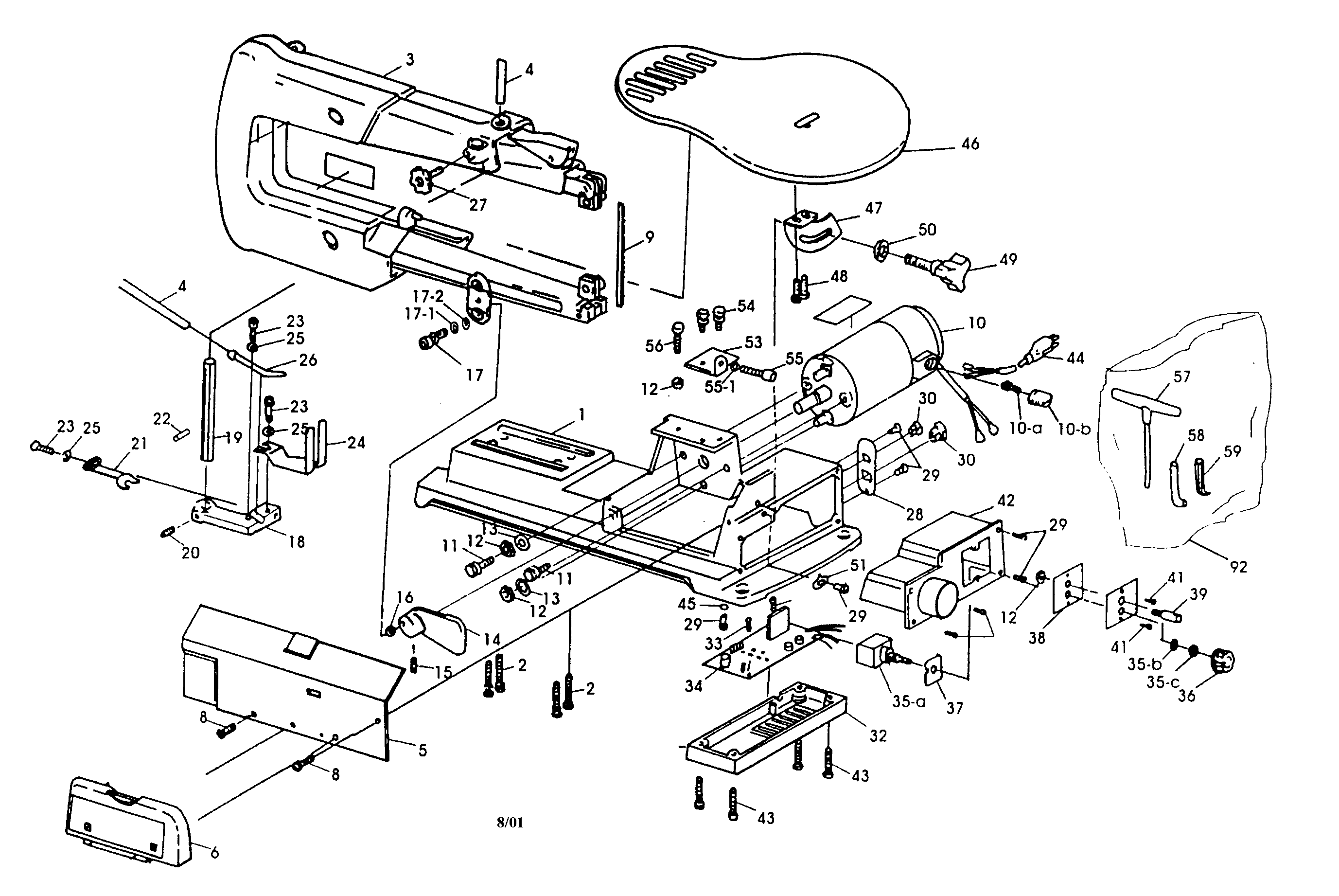 Official Pro-Tech 3301 scroll saw parts | Sears PartsDirect