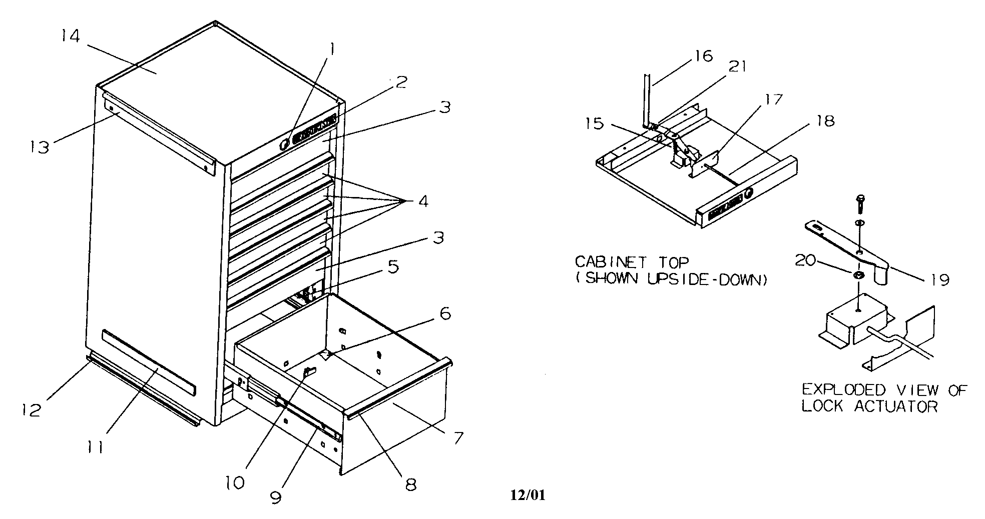 Official Craftsman 706654391 tool chest parts | Sears PartsDirect
