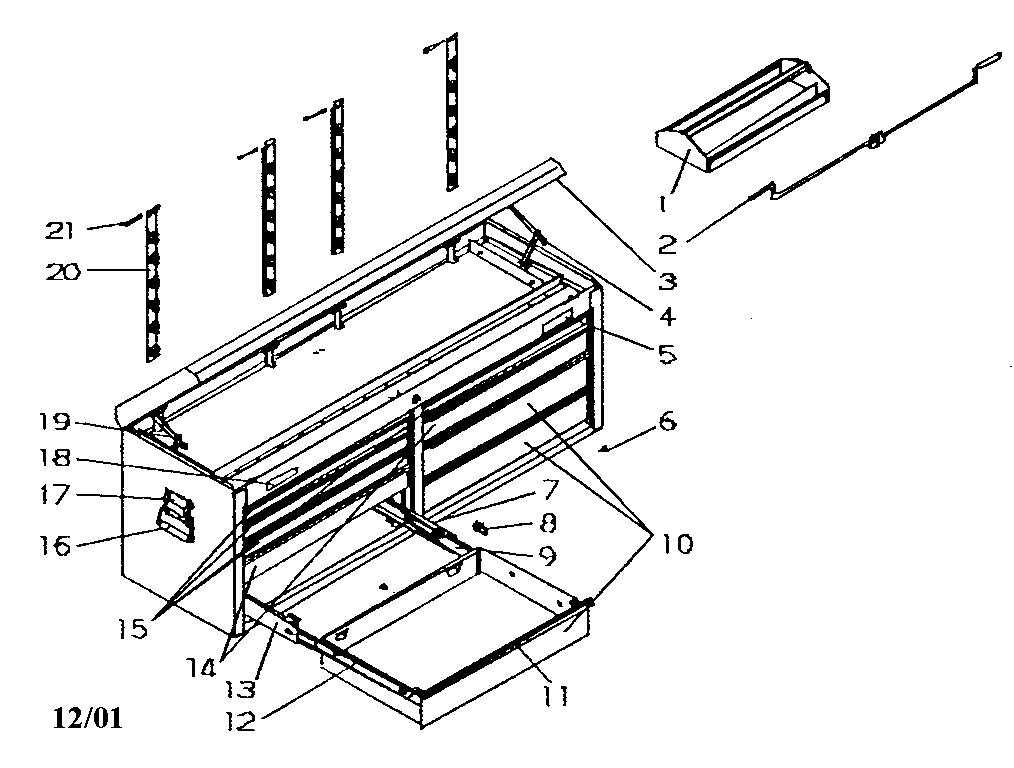 Official Craftsman 706596290 tool chest parts | Sears PartsDirect