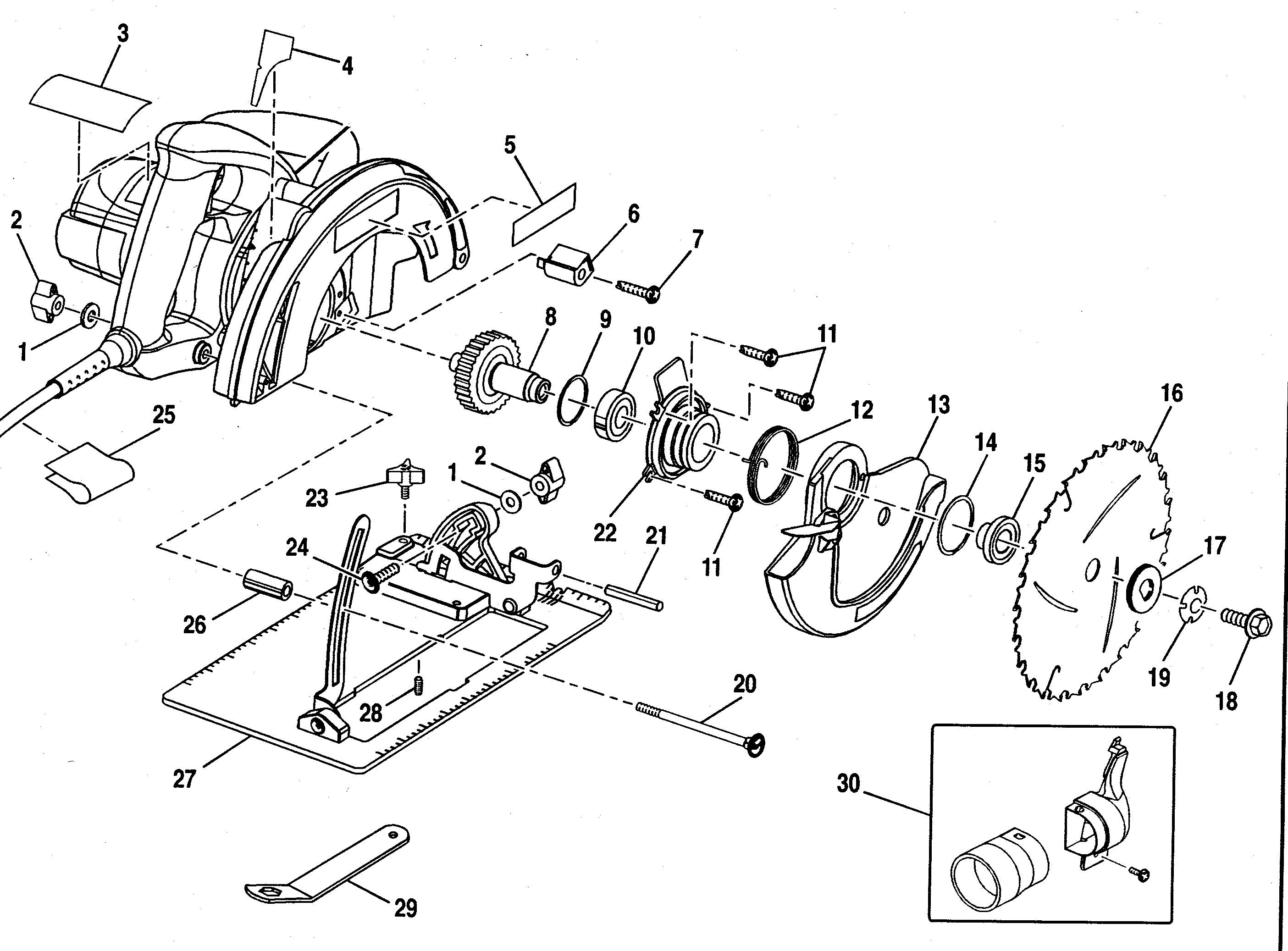 Page - 11 Official Craftsman 315271080 circular saw parts | Sears ...