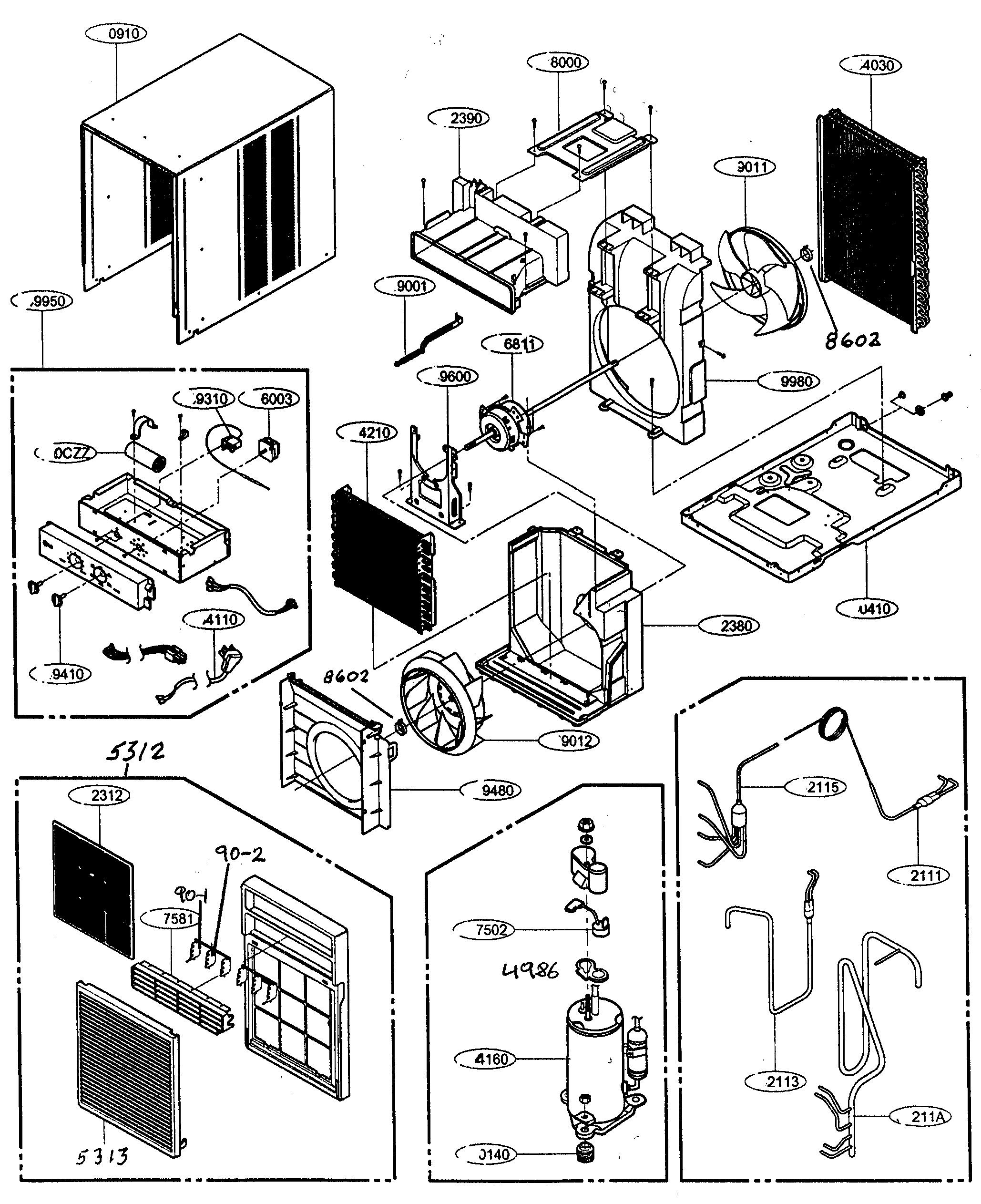 Page - 25 Official LG LC6000 room air conditioner parts | Sears PartsDirect
