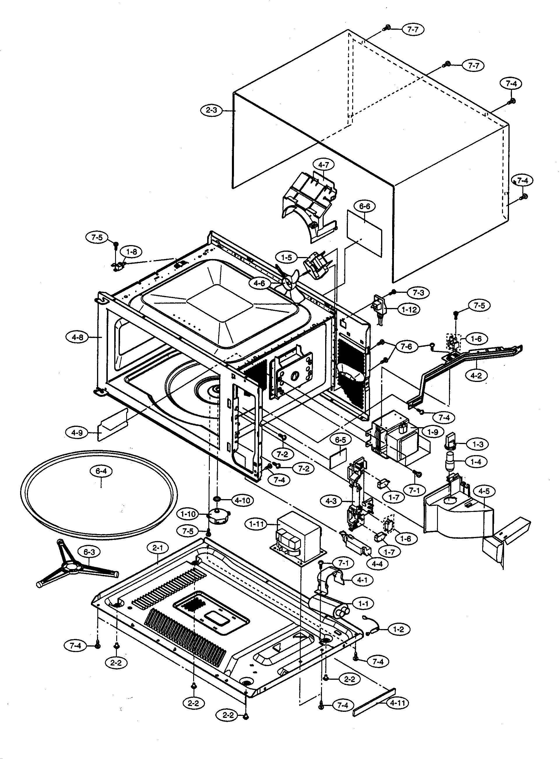 Page - 4 Official Sharp R-414HS countertop microwave parts | Sears ...