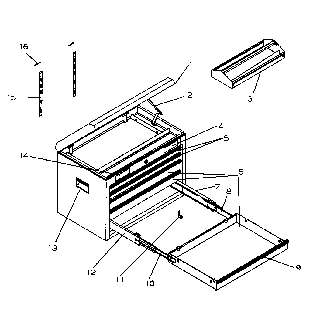 Official Craftsman 706598914 tool chest parts | Sears PartsDirect