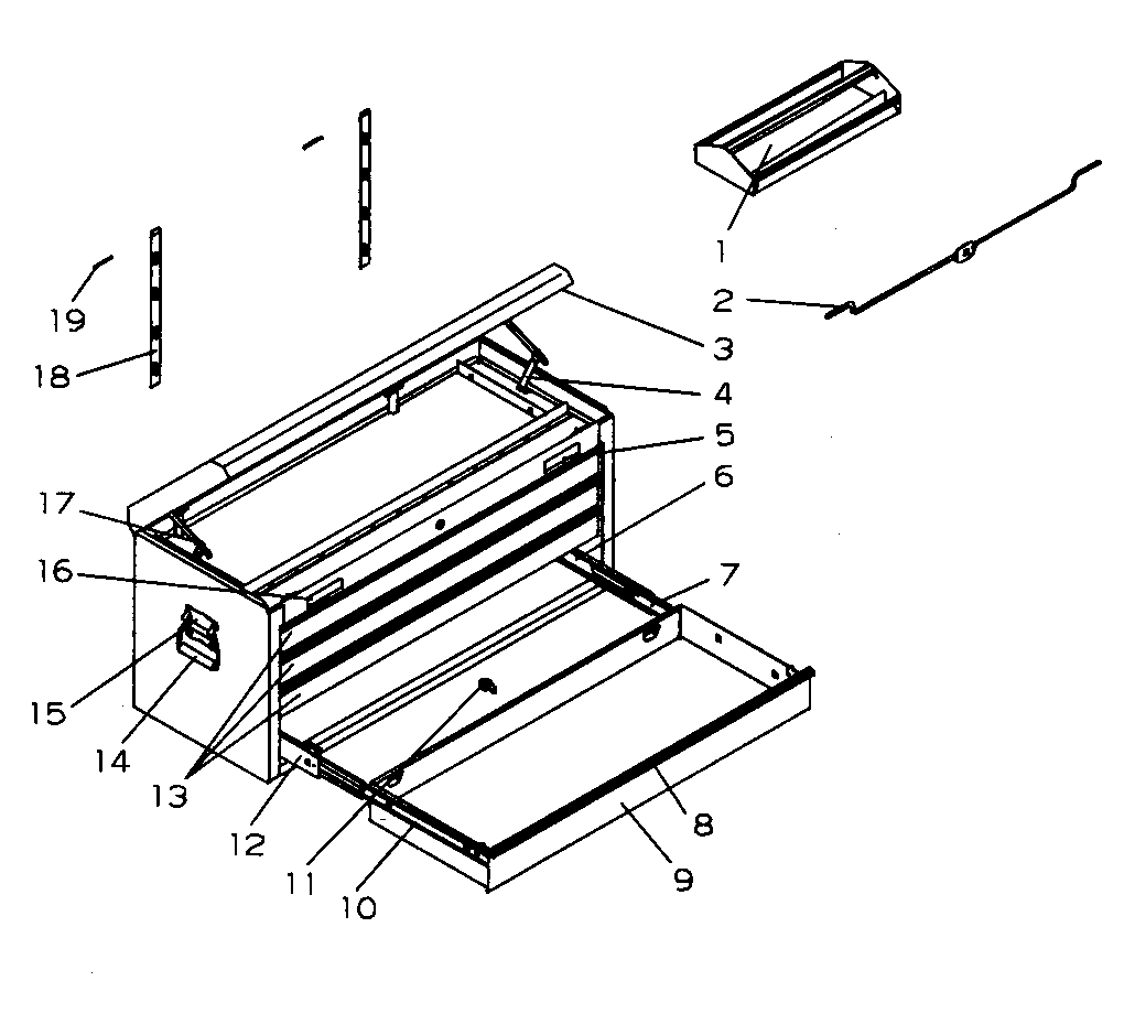 Official Craftsman 706593110 tool chest parts | Sears PartsDirect