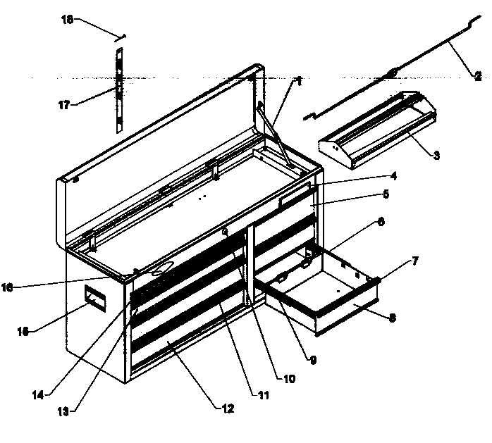 Official Craftsman 70621122 tool chest parts | Sears PartsDirect