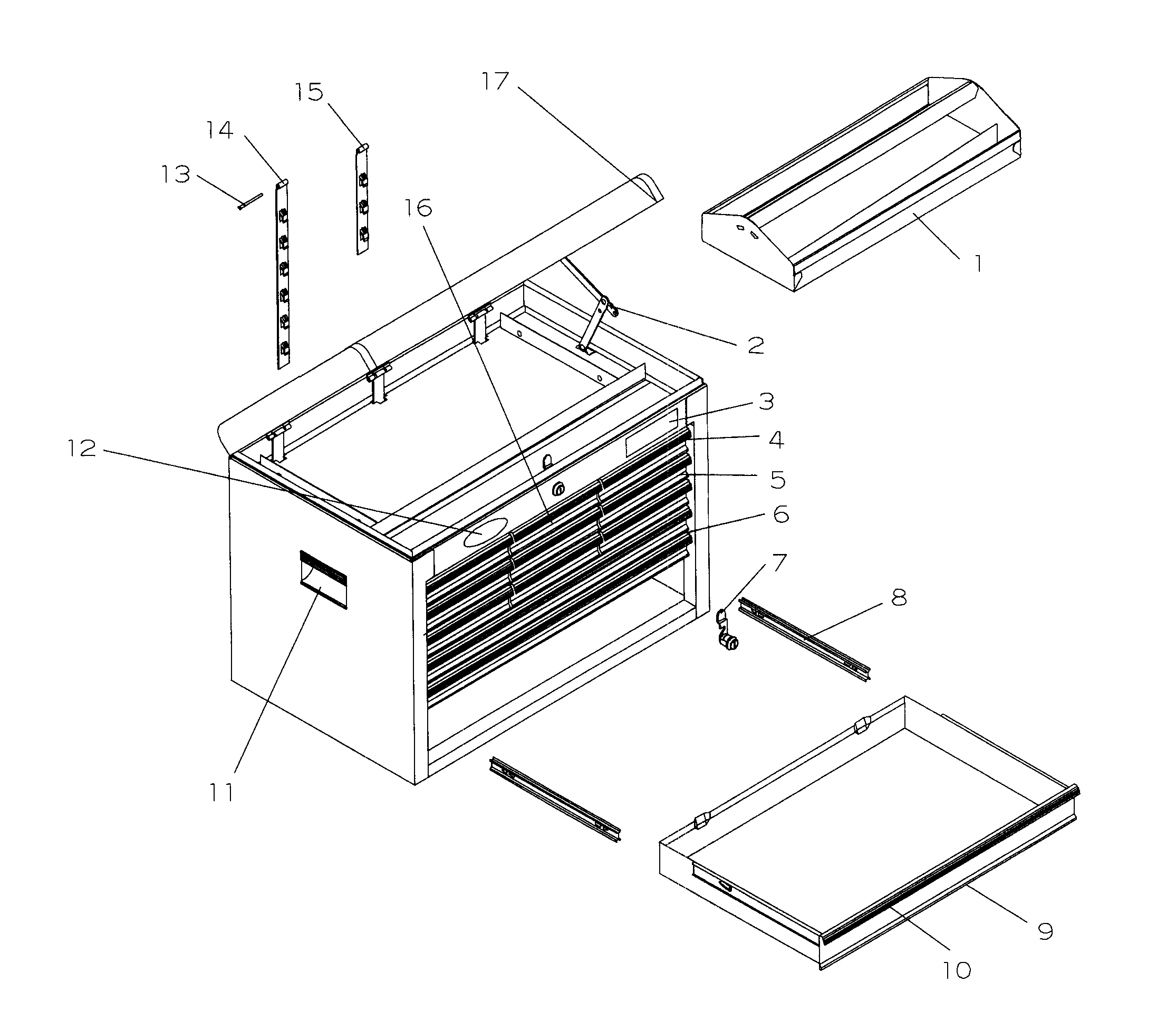 Official Craftsman 706659123 tool chest parts | Sears PartsDirect