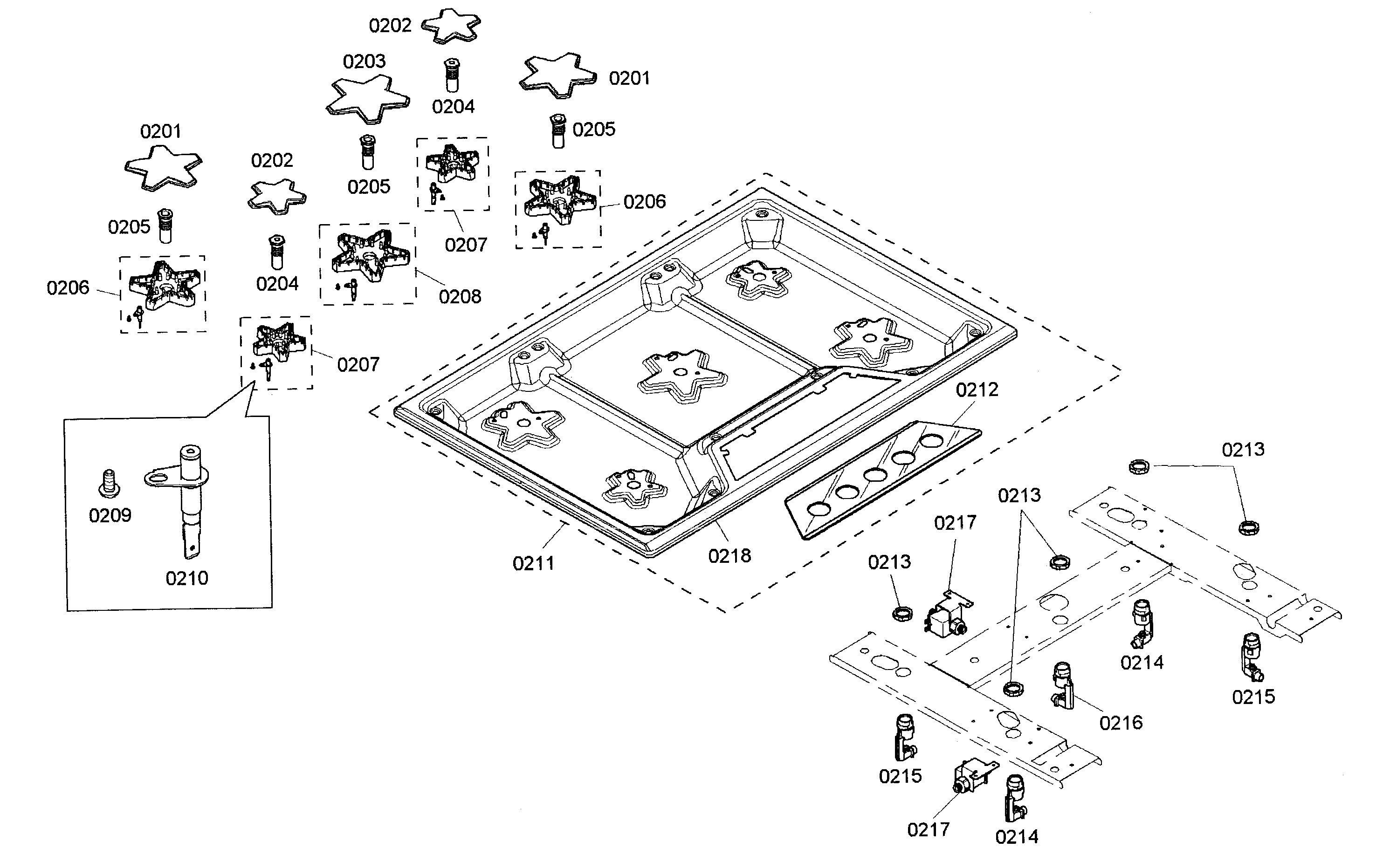Thermador SGSX305FS/01 gas cooktop Parts | Diagrams | Sears PartsDirect