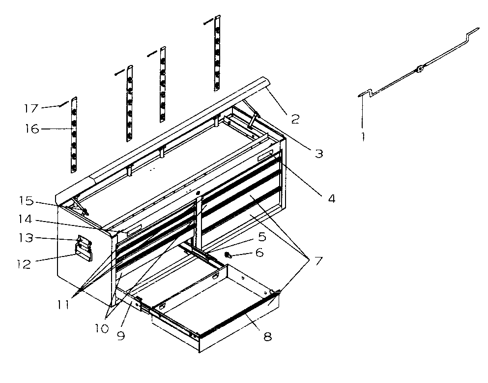 Official Craftsman 706619661 tool chest parts | Sears PartsDirect
