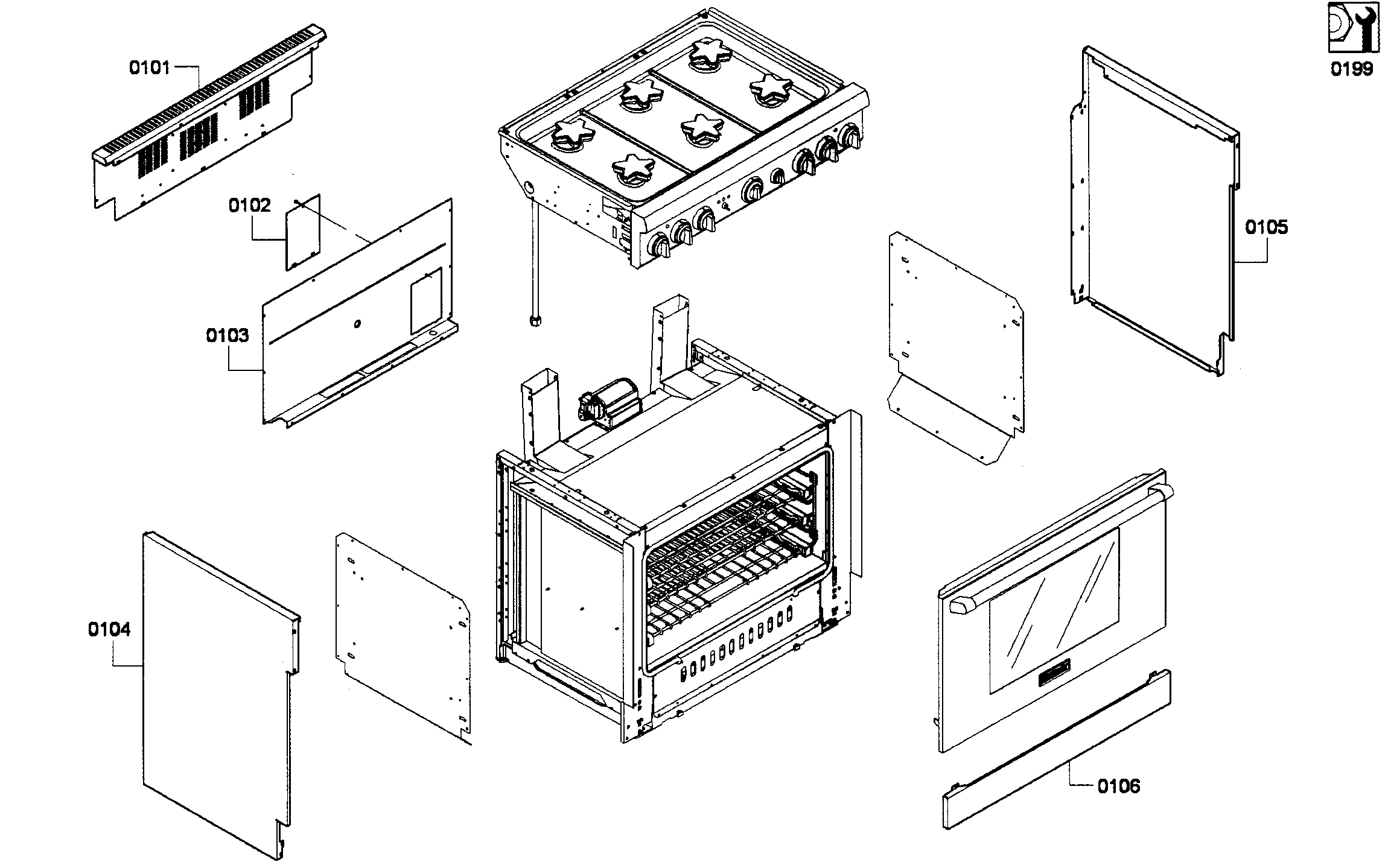 Official Thermador PRG366GH/01 gas range parts | Sears PartsDirect