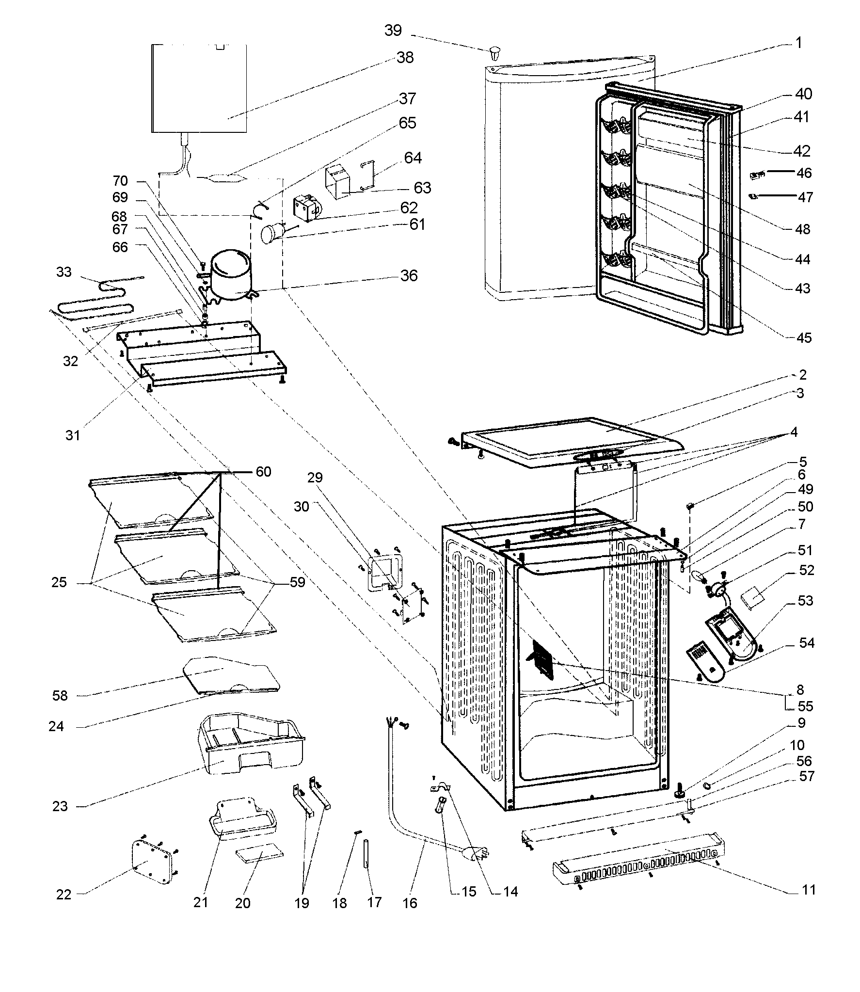 Official Kenmore 46195882010 compact refrigerator parts | Sears PartsDirect
