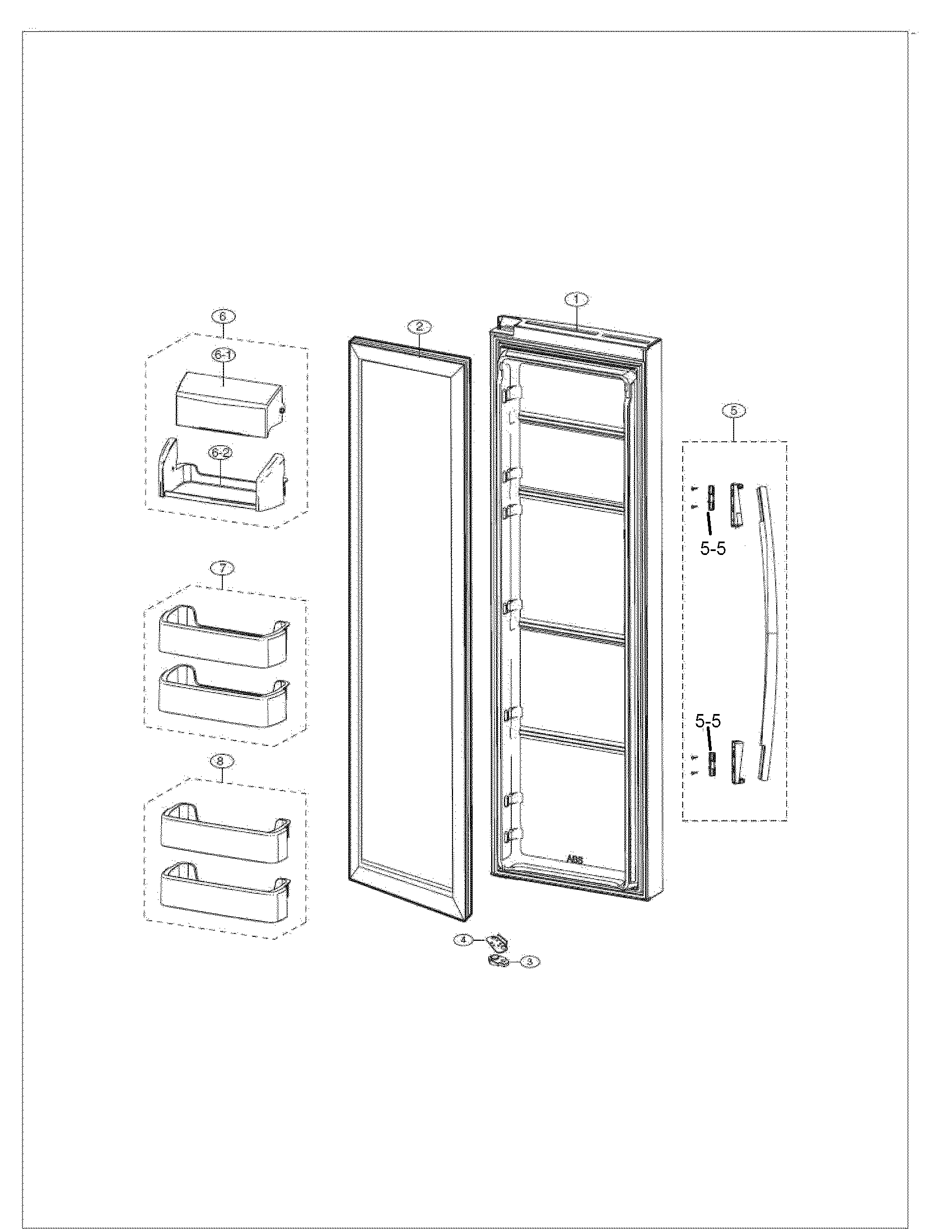Official Samsung RS261MDBP/XAA side-by-side refrigerator parts | Sears ...