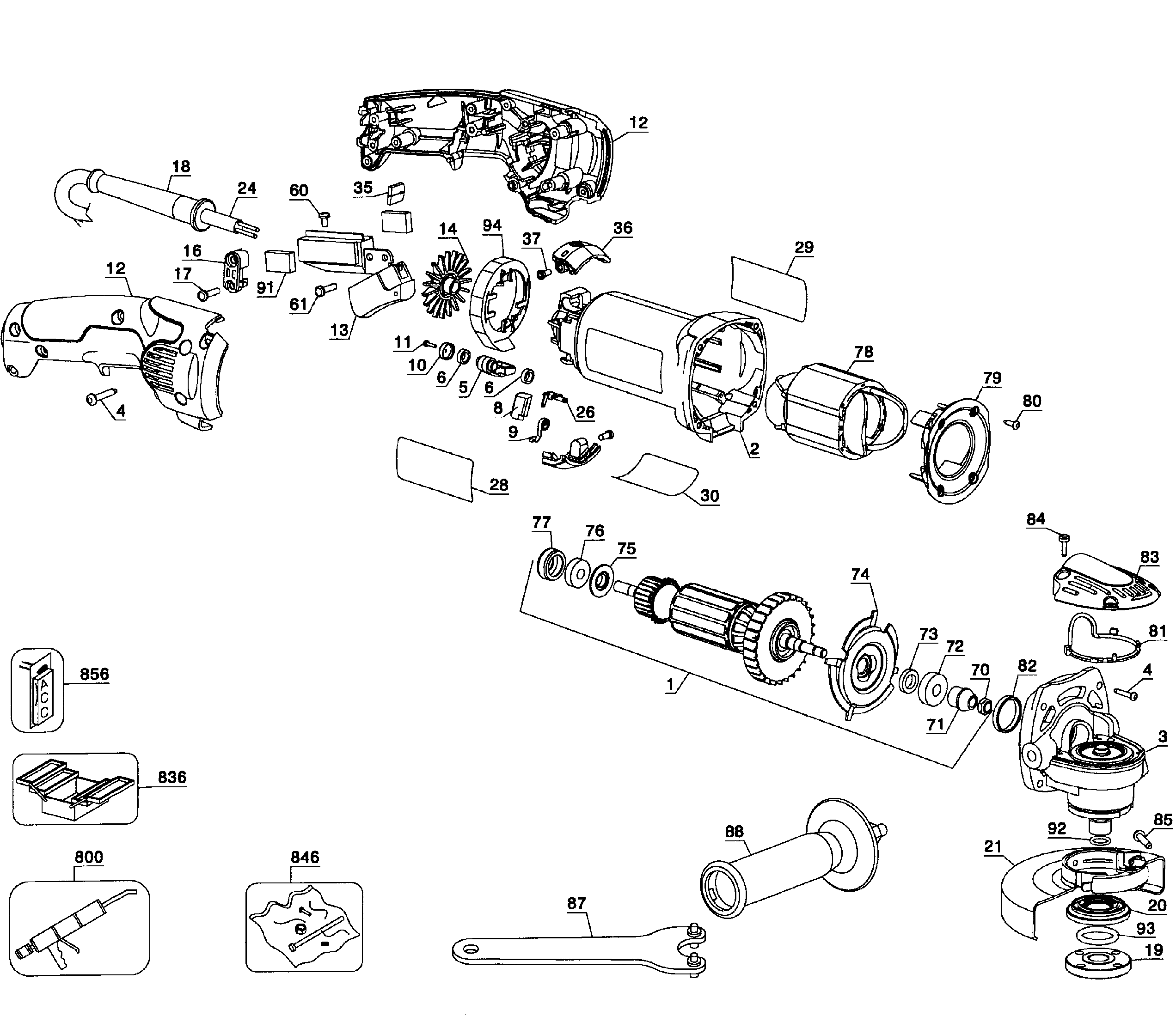 Page - 5 Official DeWalt D28115N TYPE 1 angle grinder parts | Sears ...