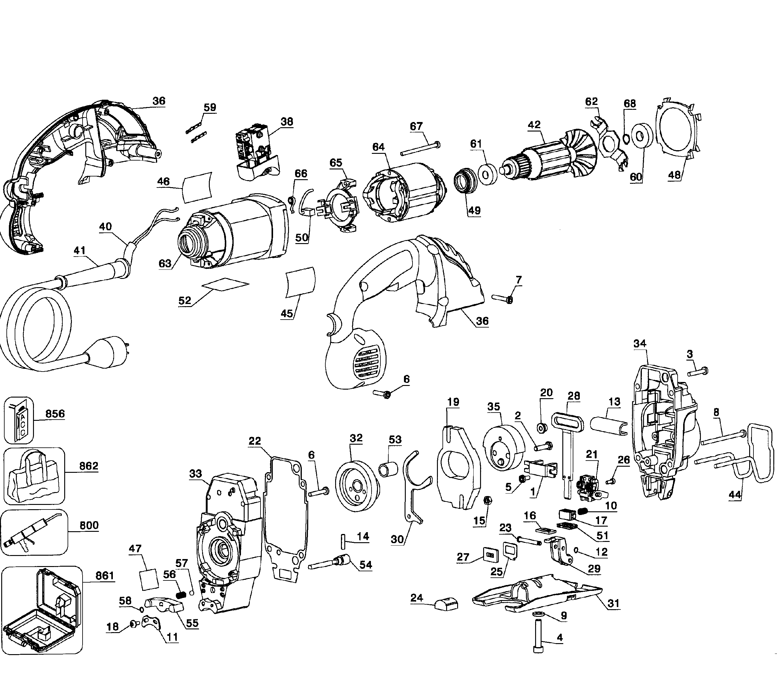 Page - 13 Official DeWalt DW317K TYPE1 scroll saw parts | Sears PartsDirect