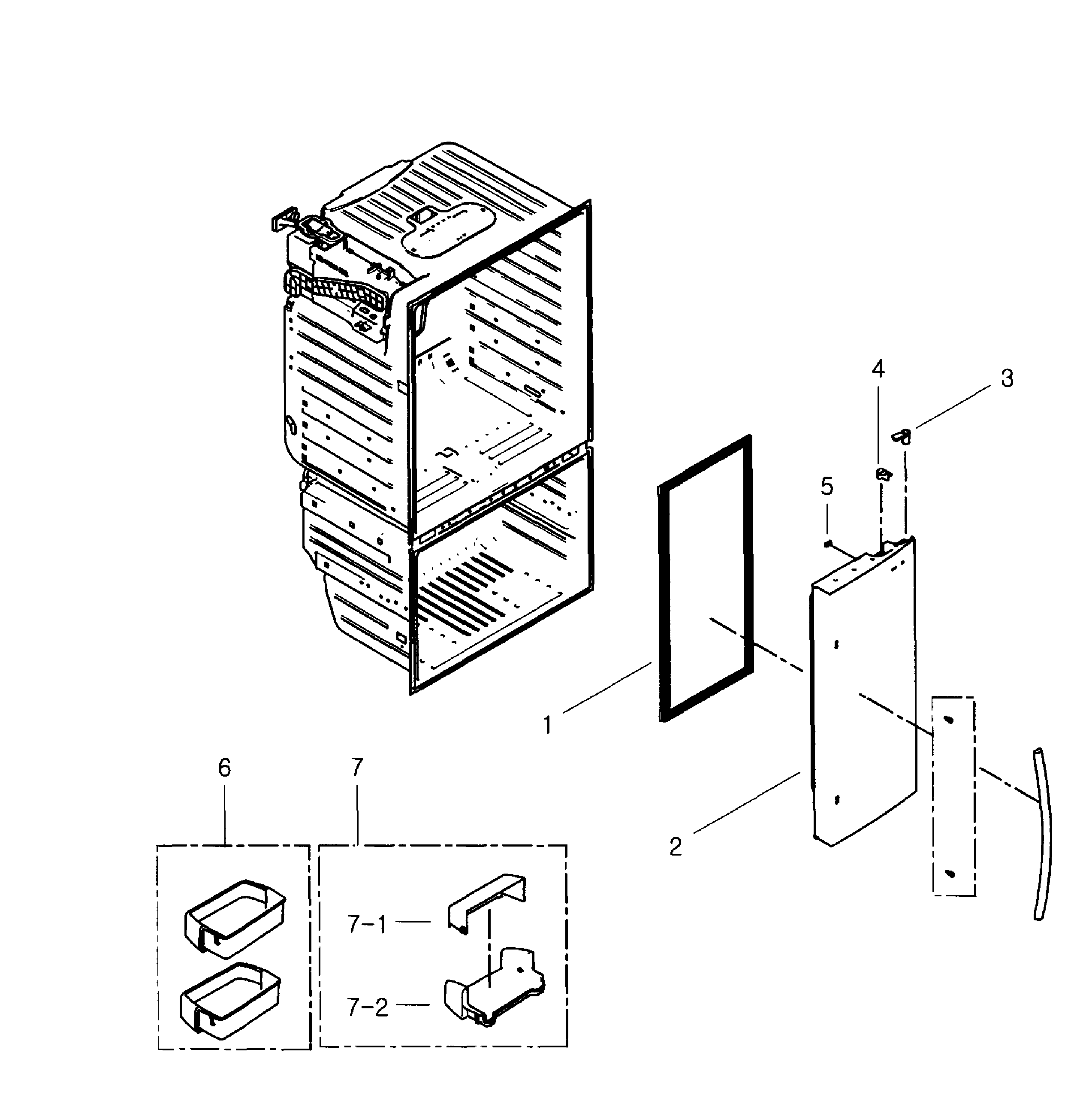 Official Samsung RFG297HDRS/XAA-01 bottom-mount refrigerator parts ...