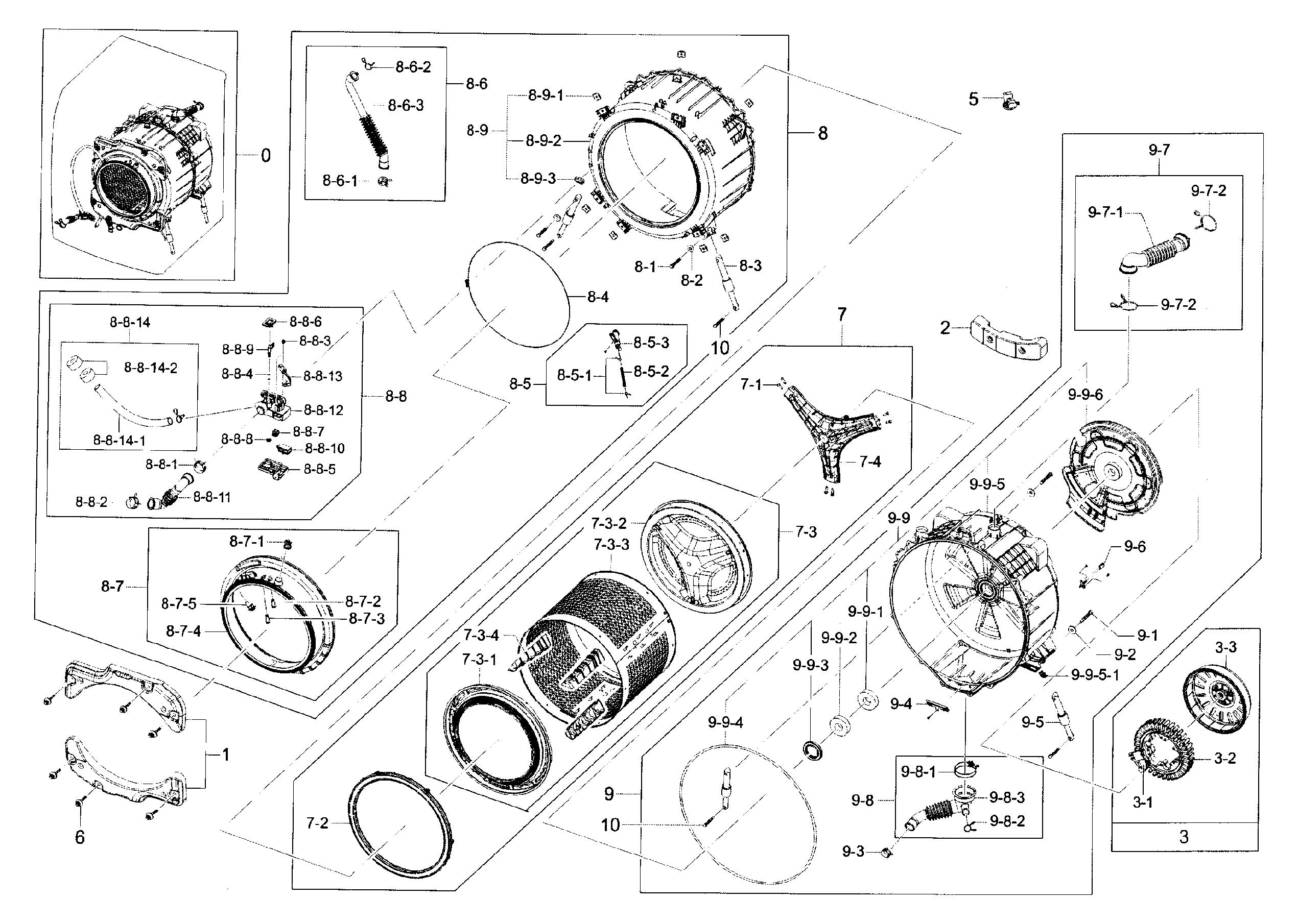 Official Samsung WF42H5000AW/A2-00 washer parts | Sears PartsDirect