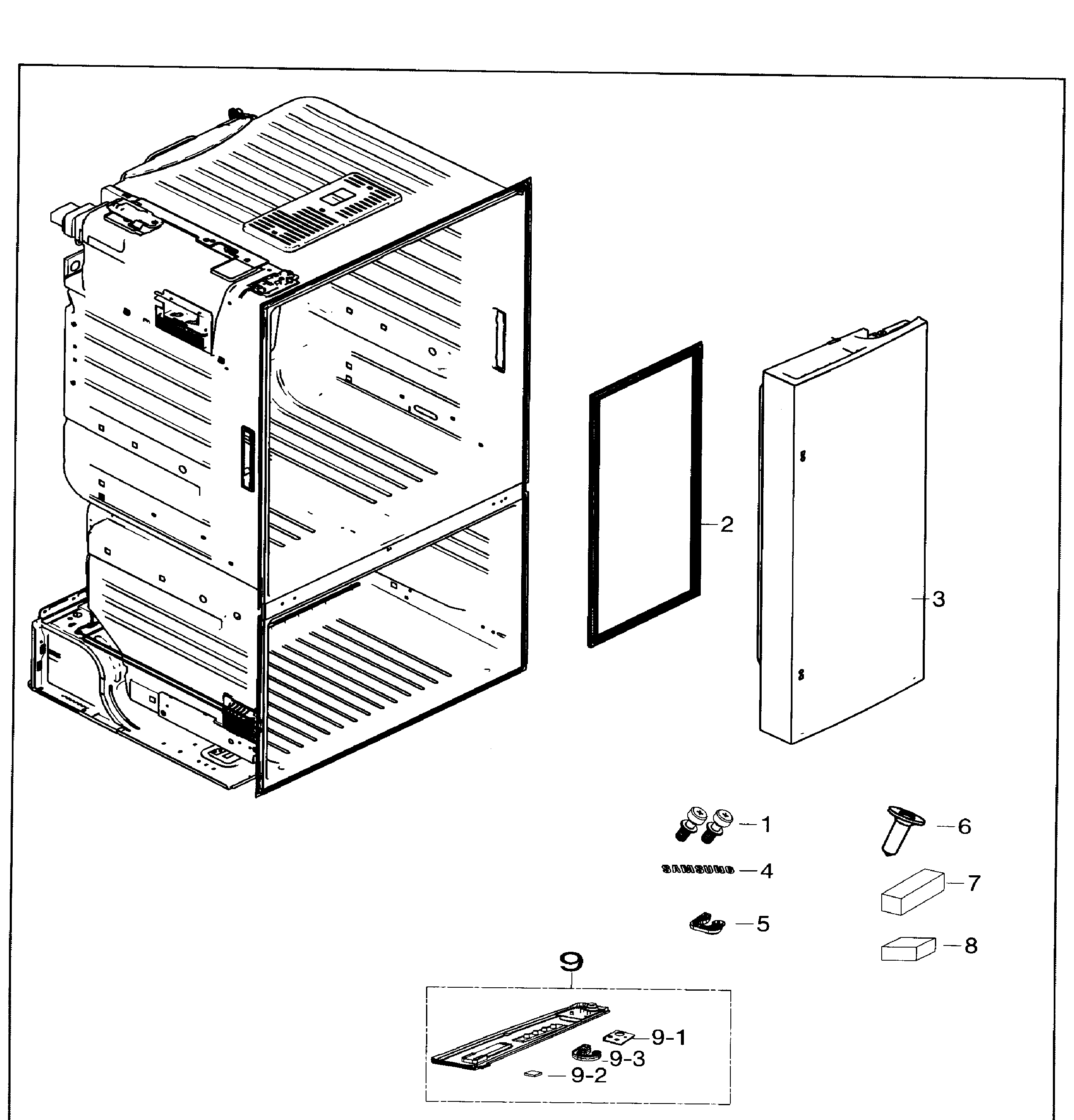 Official Samsung RF26HFENDWW/AA-00 bottom-mount refrigerator parts ...