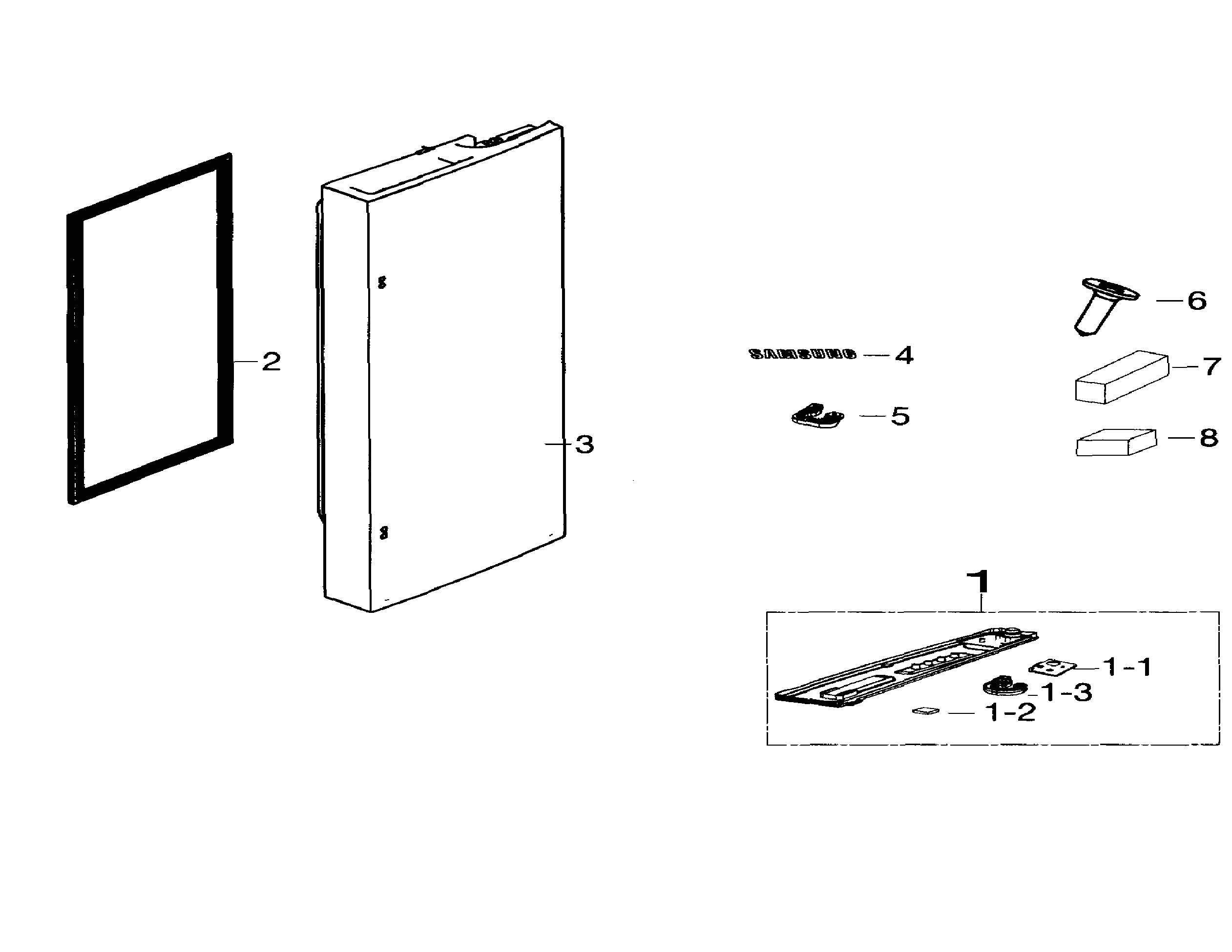 Official Samsung RF260BEAEBC/AA-02 bottom-mount refrigerator parts ...