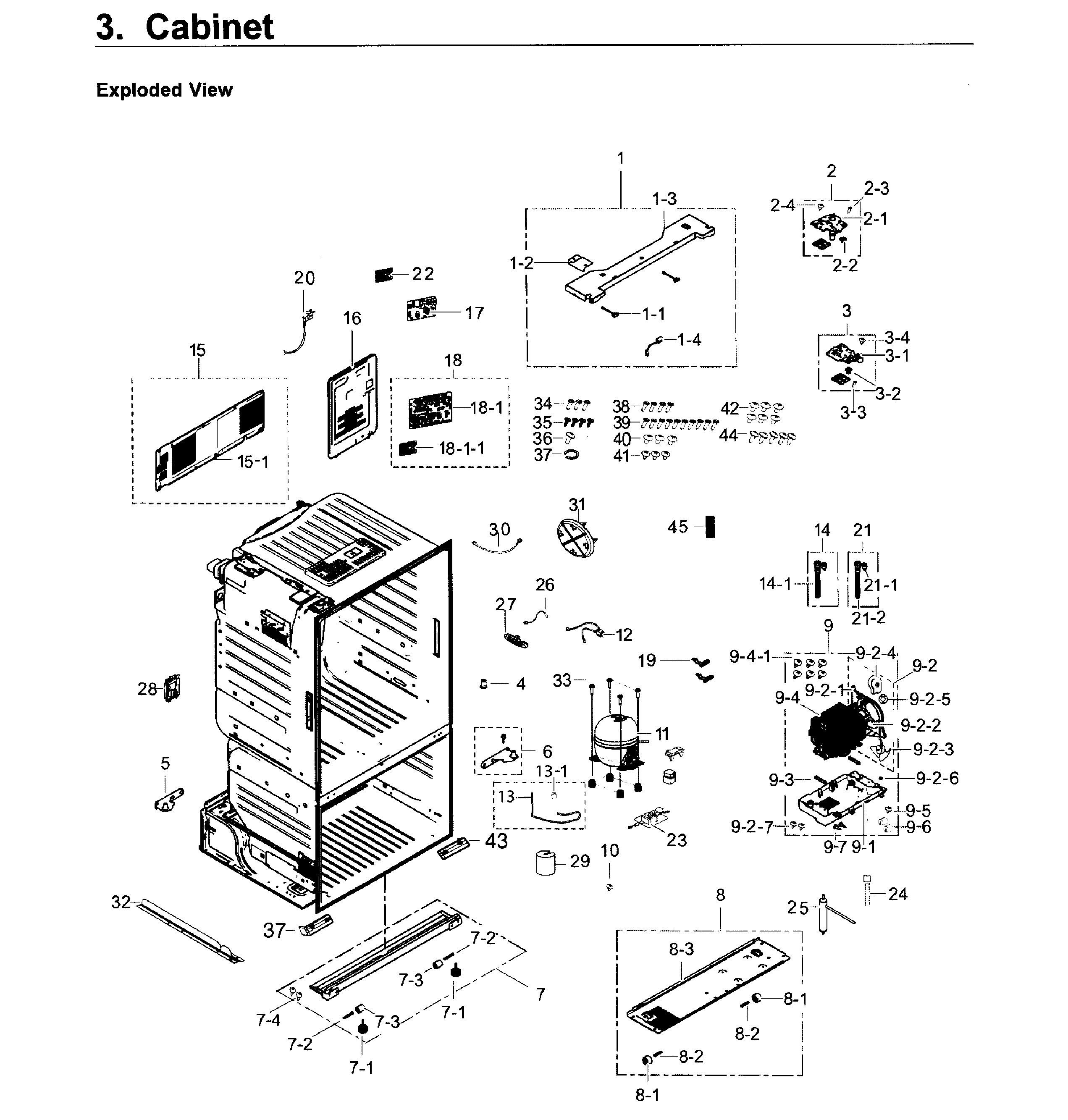 Official Samsung RF26J7500SR/AA-00 bottom-mount refrigerator parts ...