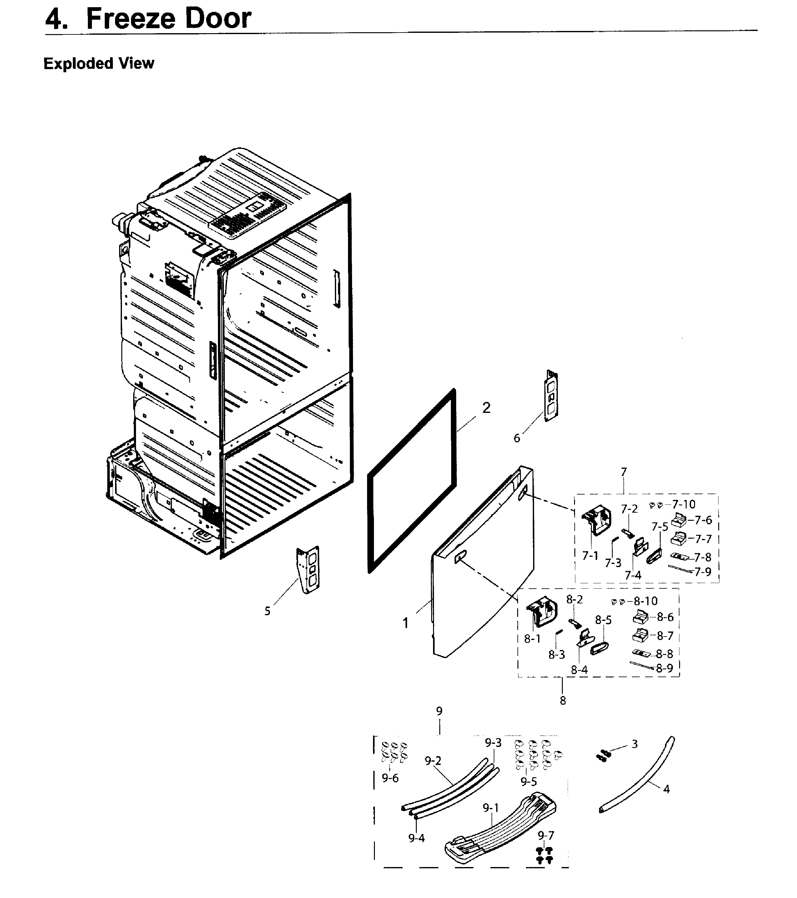 Official Samsung RF263BEAEWW/AA-00 bottom-mount refrigerator parts ...