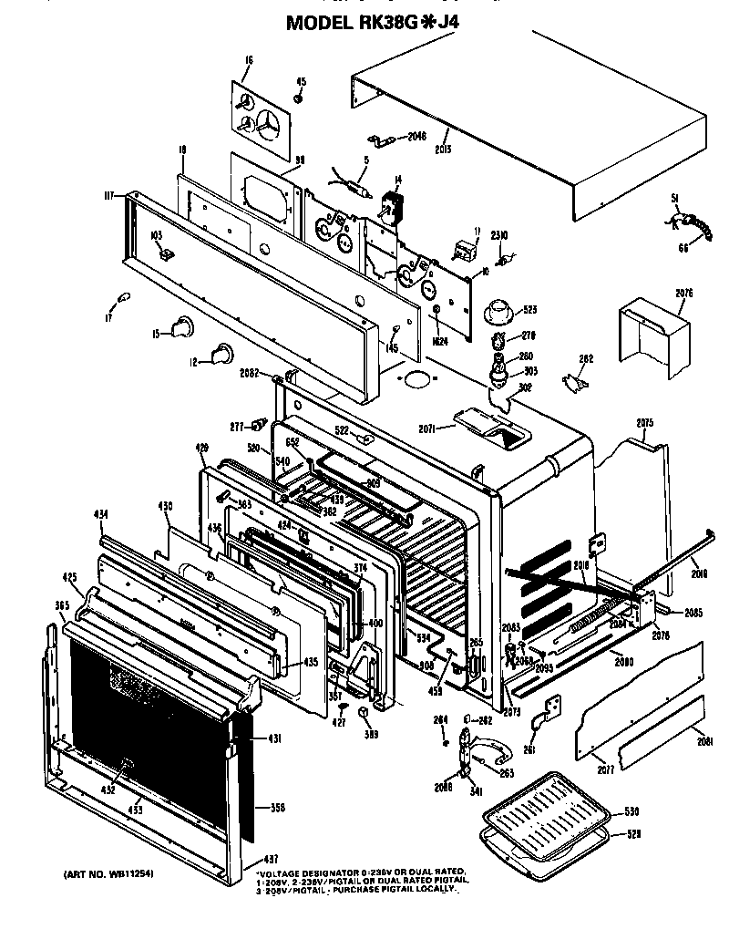 Page - 9 Official Hotpoint RK38G*J4 electric range parts | Sears ...
