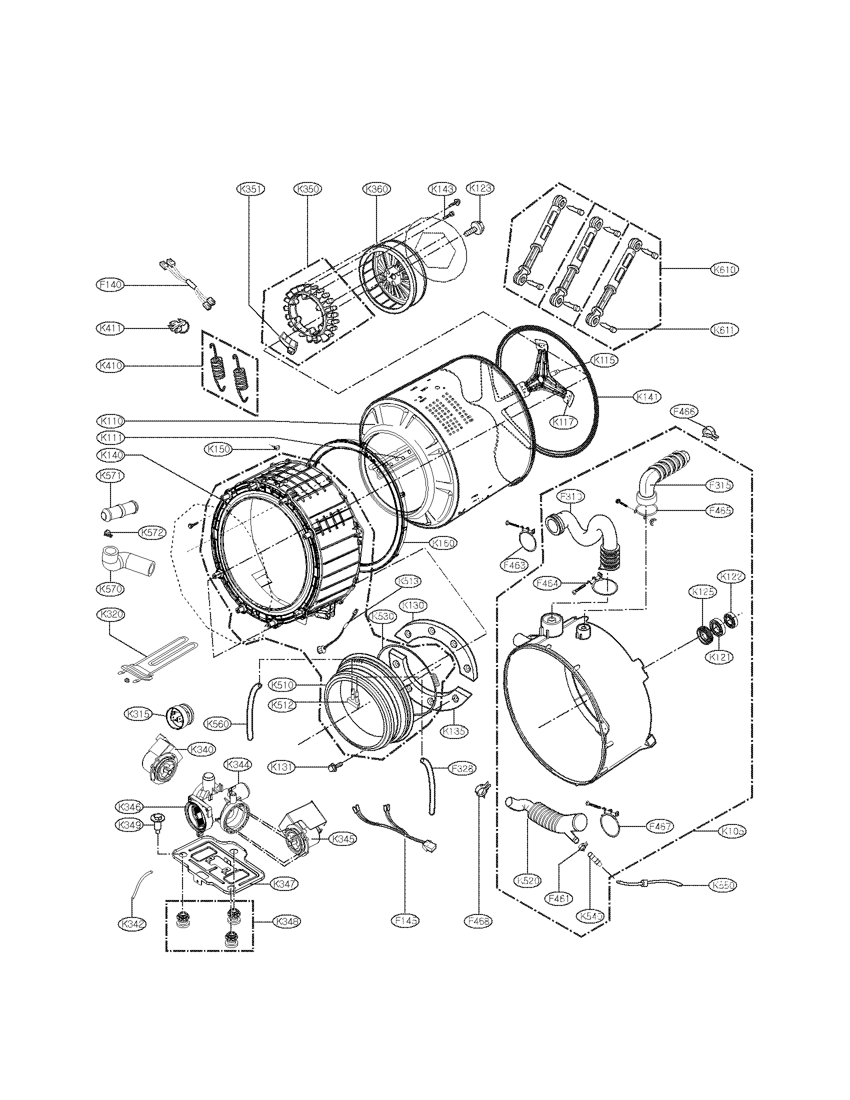 Official LG WM3001HPA washer parts | Sears PartsDirect