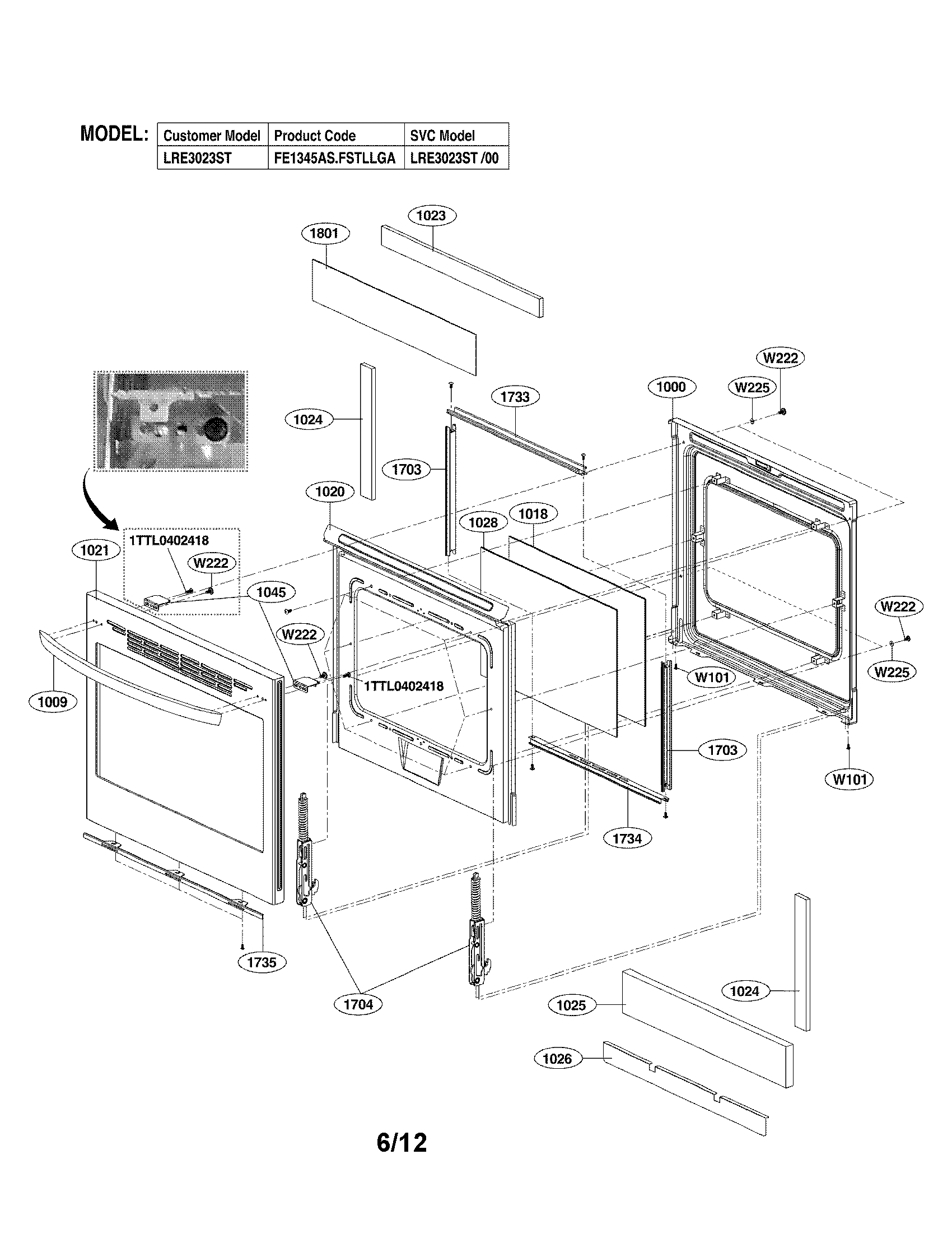 Official LG LRE3023ST/00 electric range parts | Sears PartsDirect