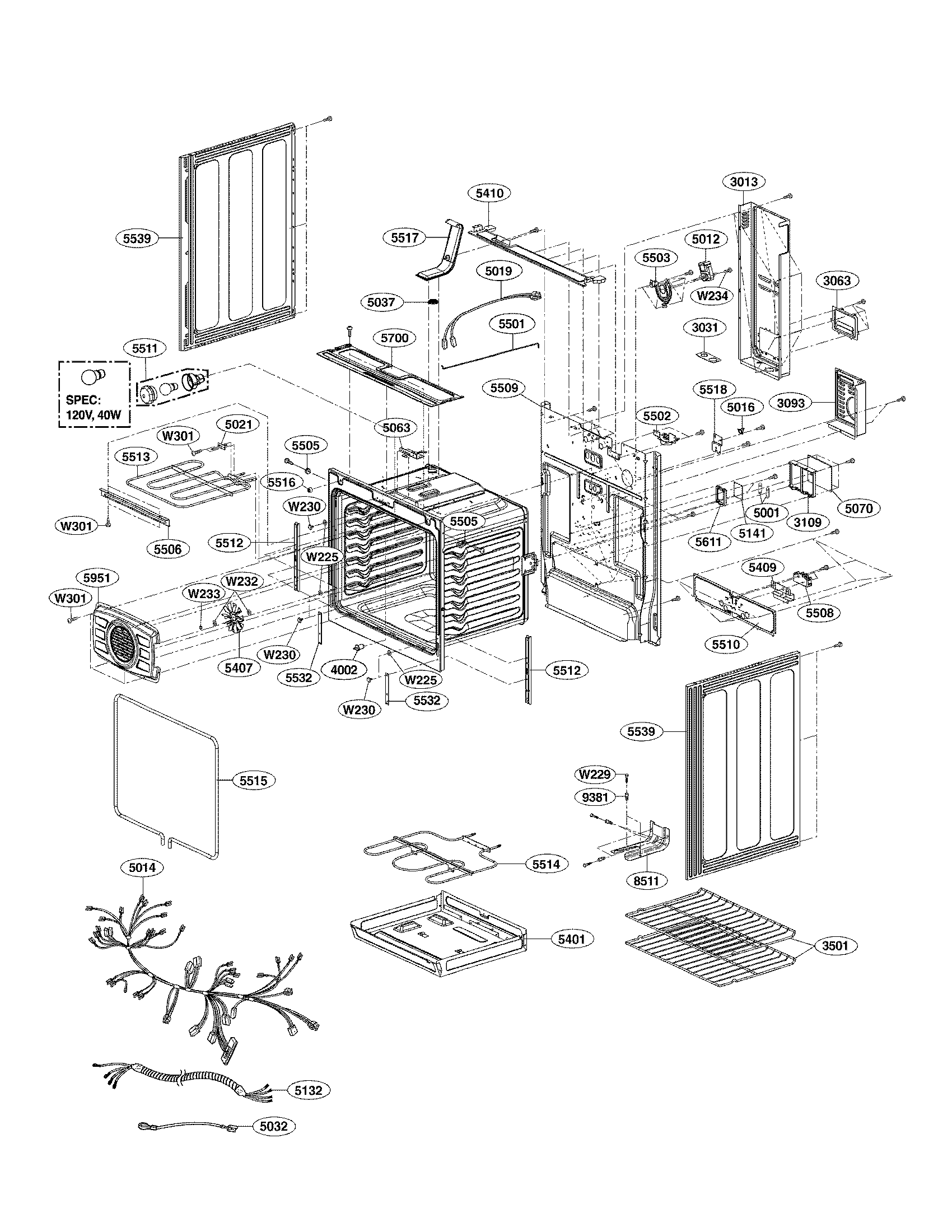 Official LG LRE3023ST/00 electric range parts | Sears PartsDirect