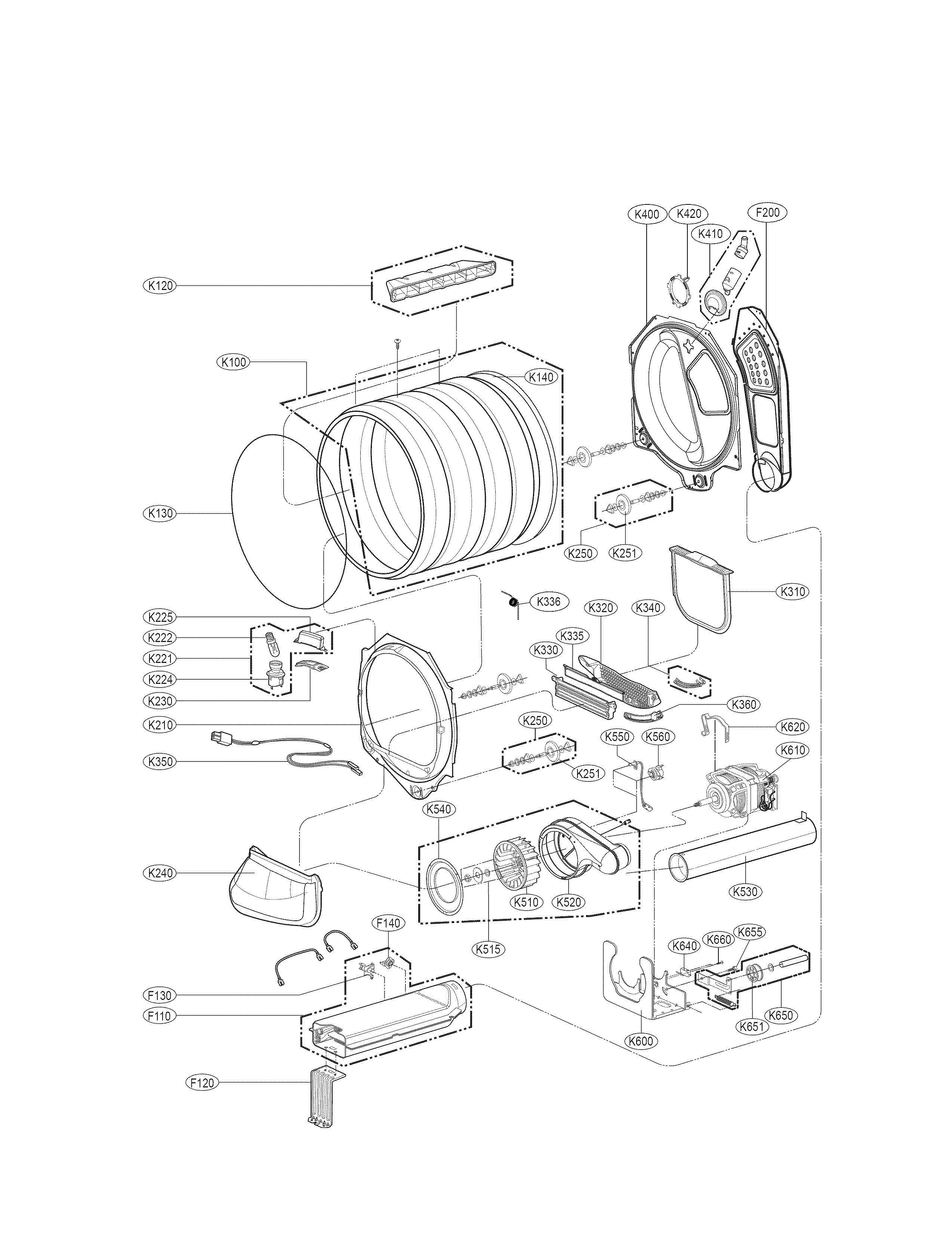 Official Kenmore Elite 79661622310 dryer parts | Sears PartsDirect