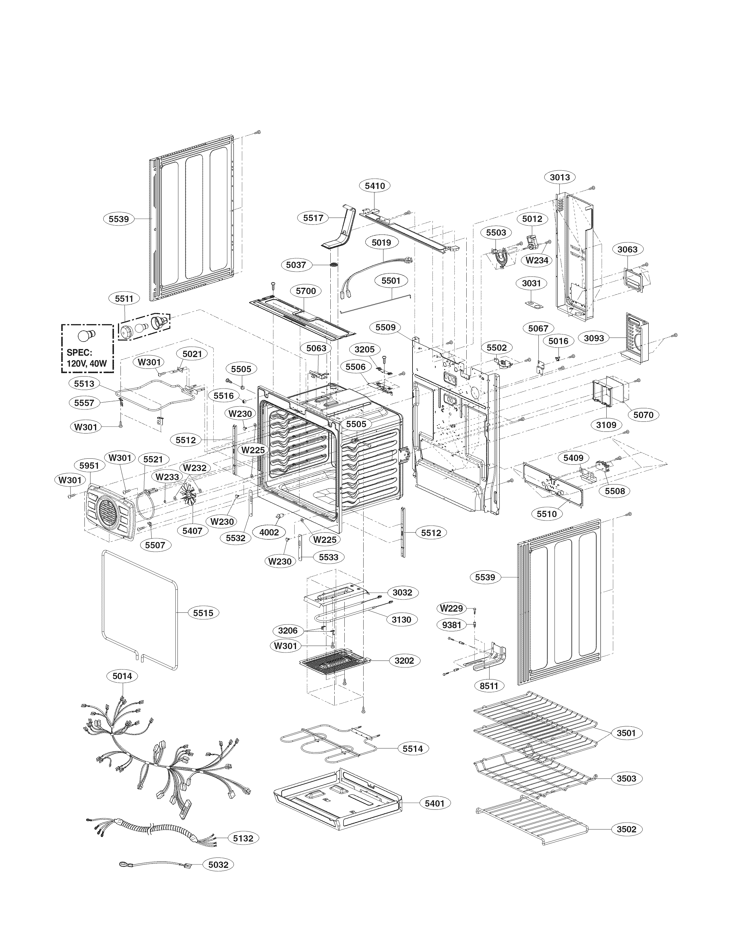 Official LG LRE3085ST electric range parts | Sears PartsDirect