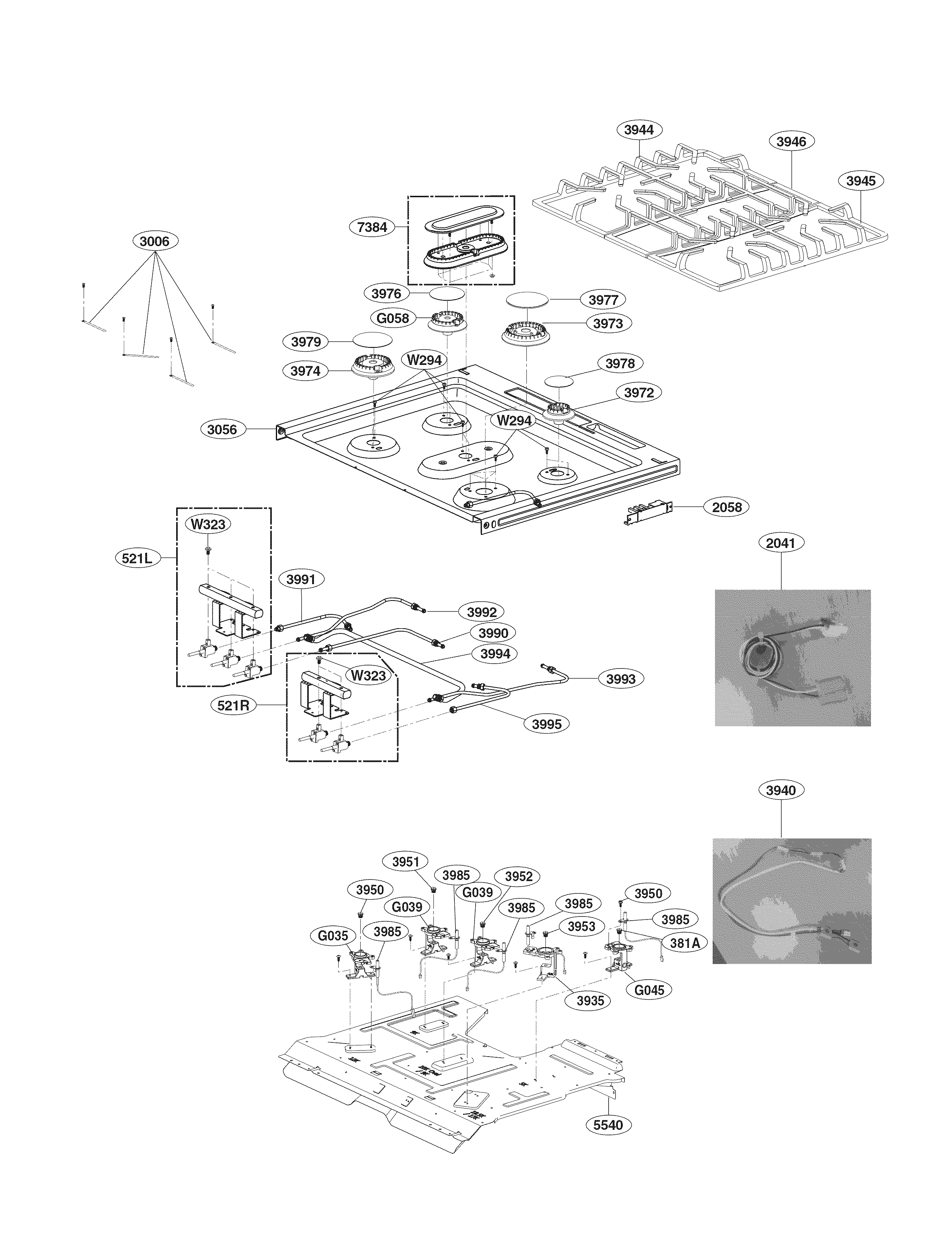 Official LG LSG4513ST/00 gas range parts | Sears PartsDirect