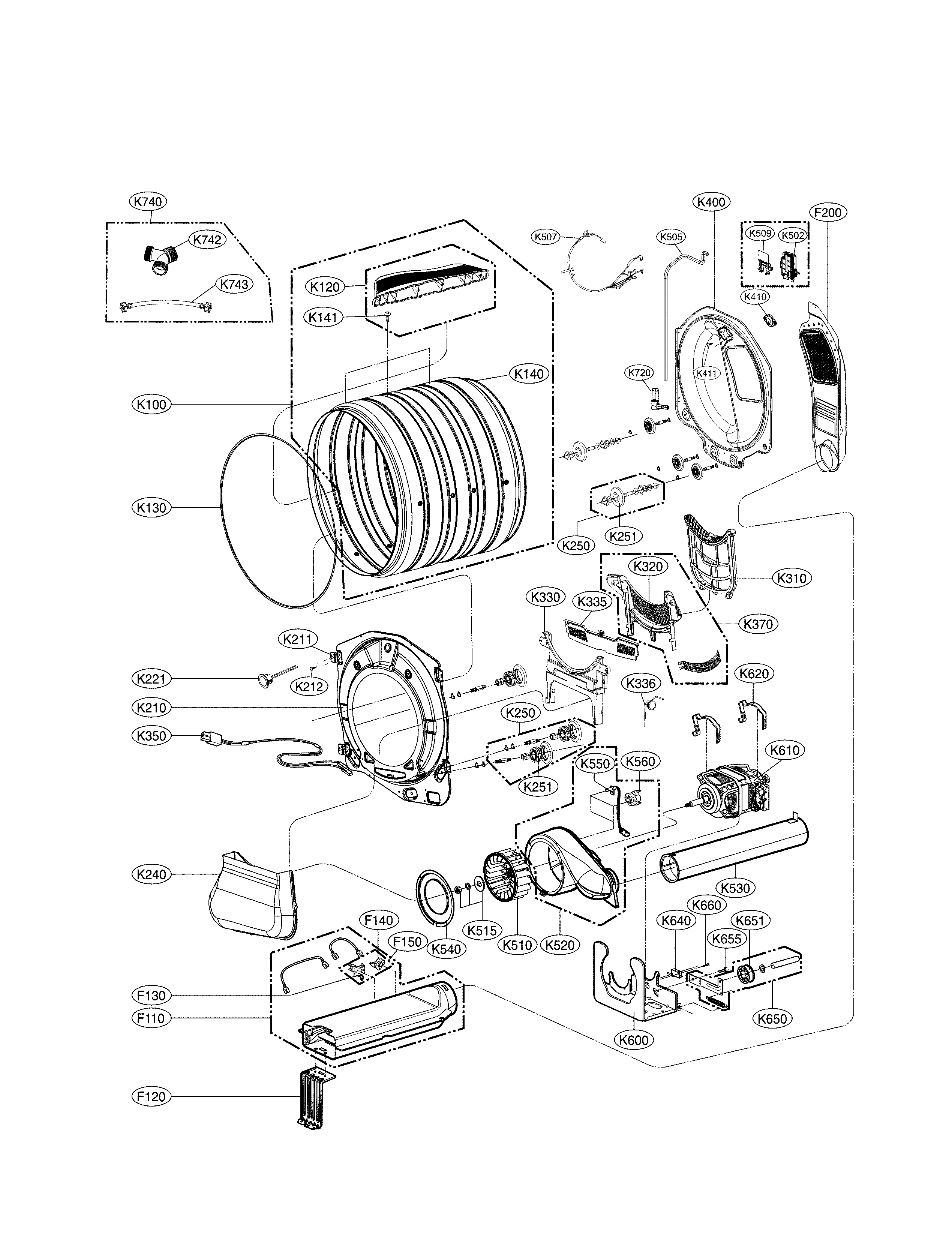 Page - 28 Official Kenmore Elite 79681962710 dryer parts | Sears ...