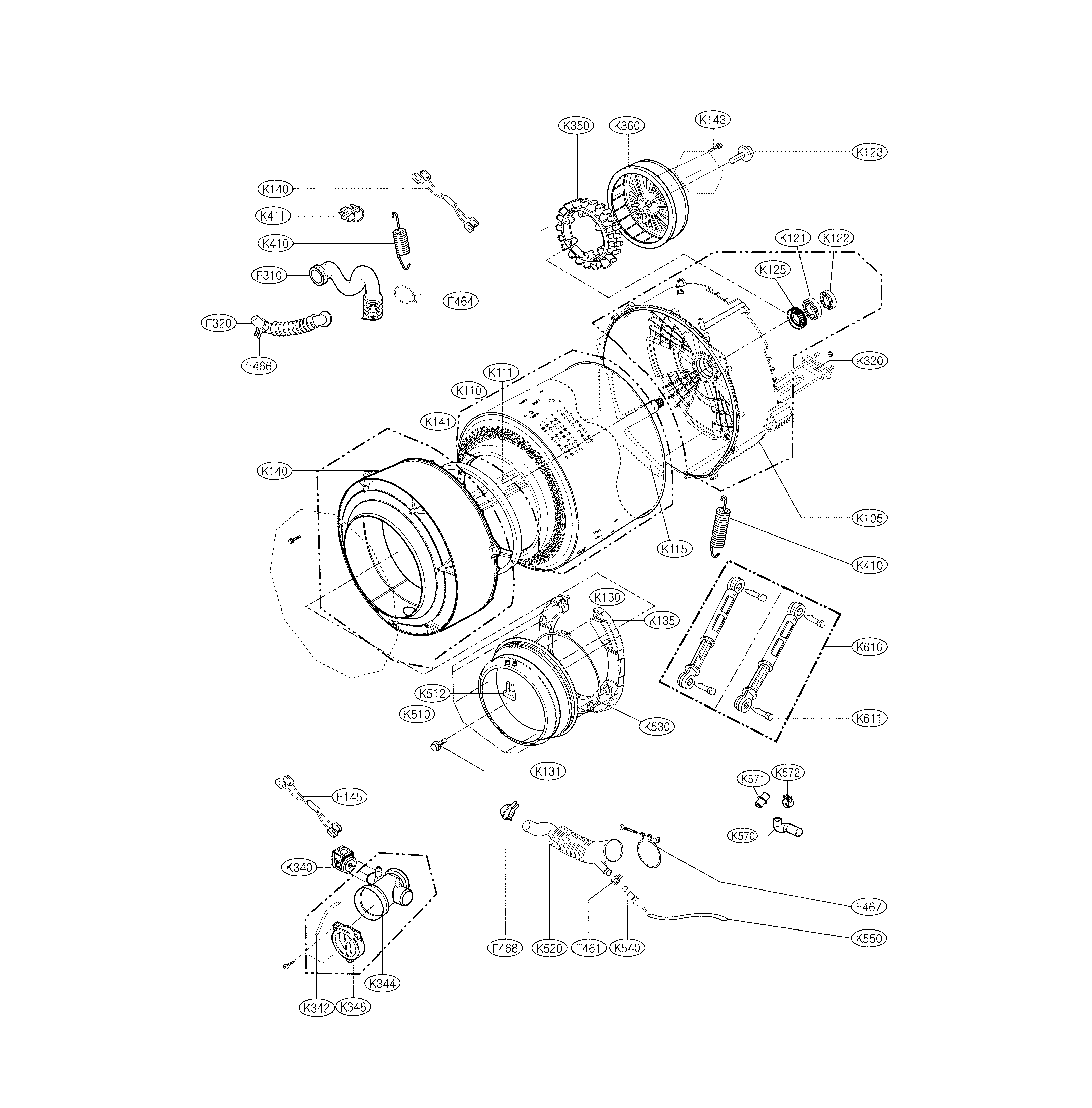 Official LG WM1388HW washer parts | Sears PartsDirect