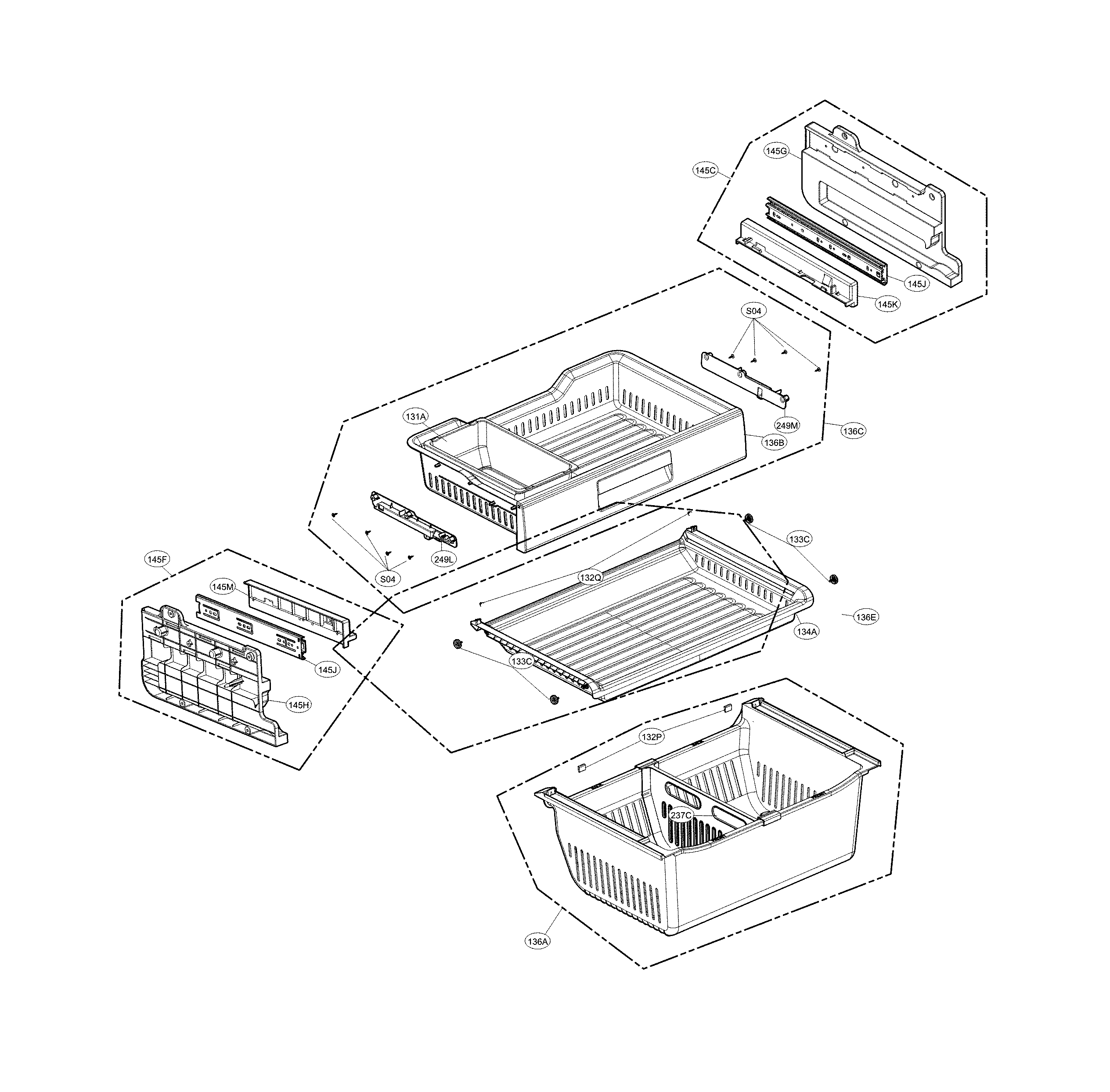 Official LG LFXC24796D/00 bottom-mount refrigerator parts | Sears ...