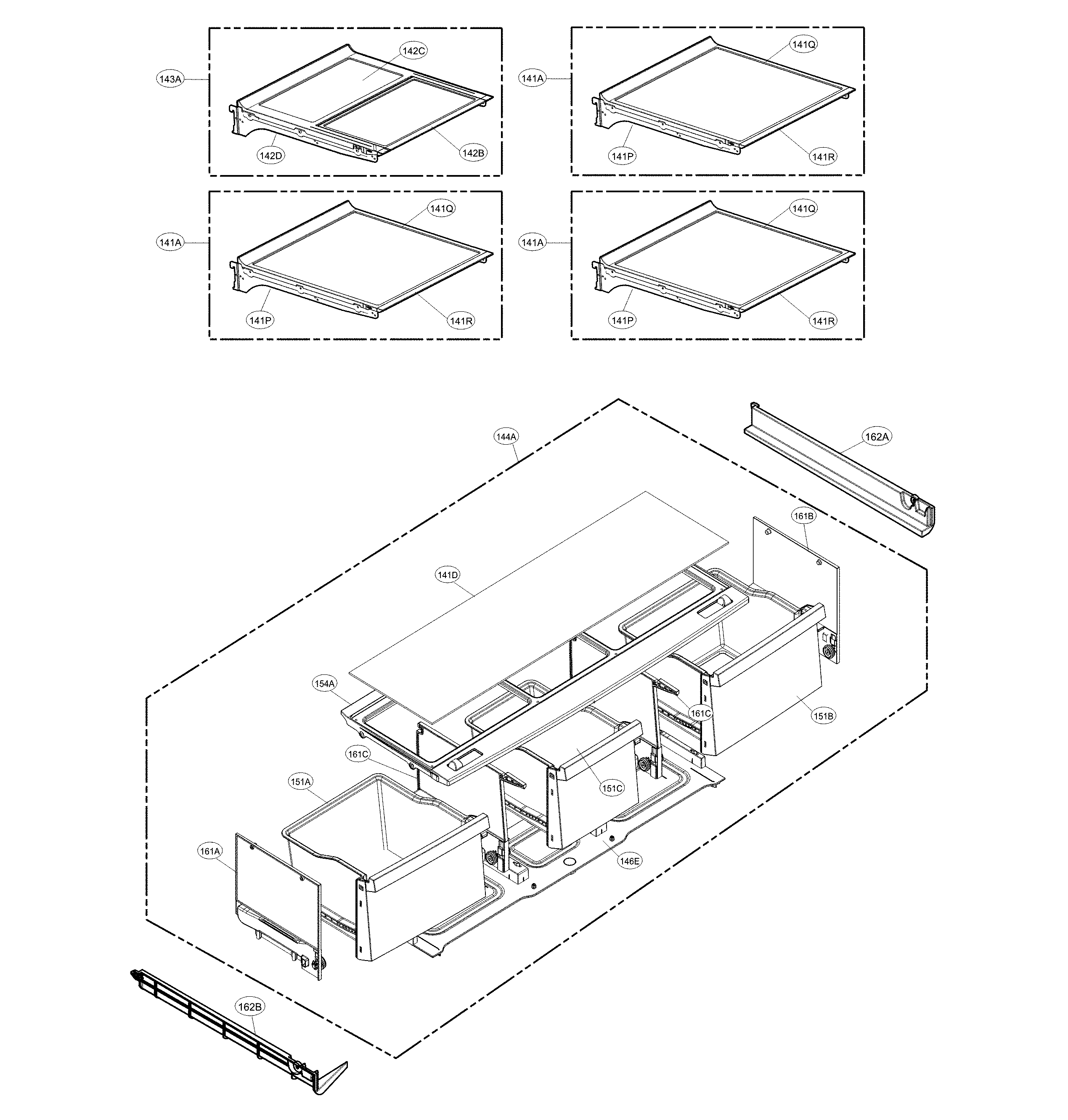 Official LG LMXC23796S/00 bottom-mount refrigerator parts | Sears ...