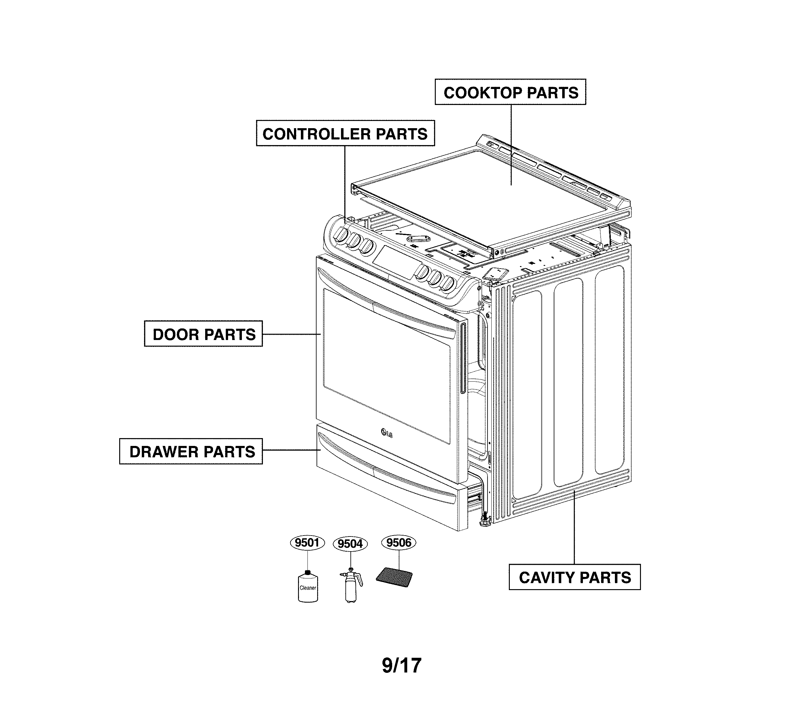 Official LG LSE4613BD/00 electric range parts | Sears PartsDirect