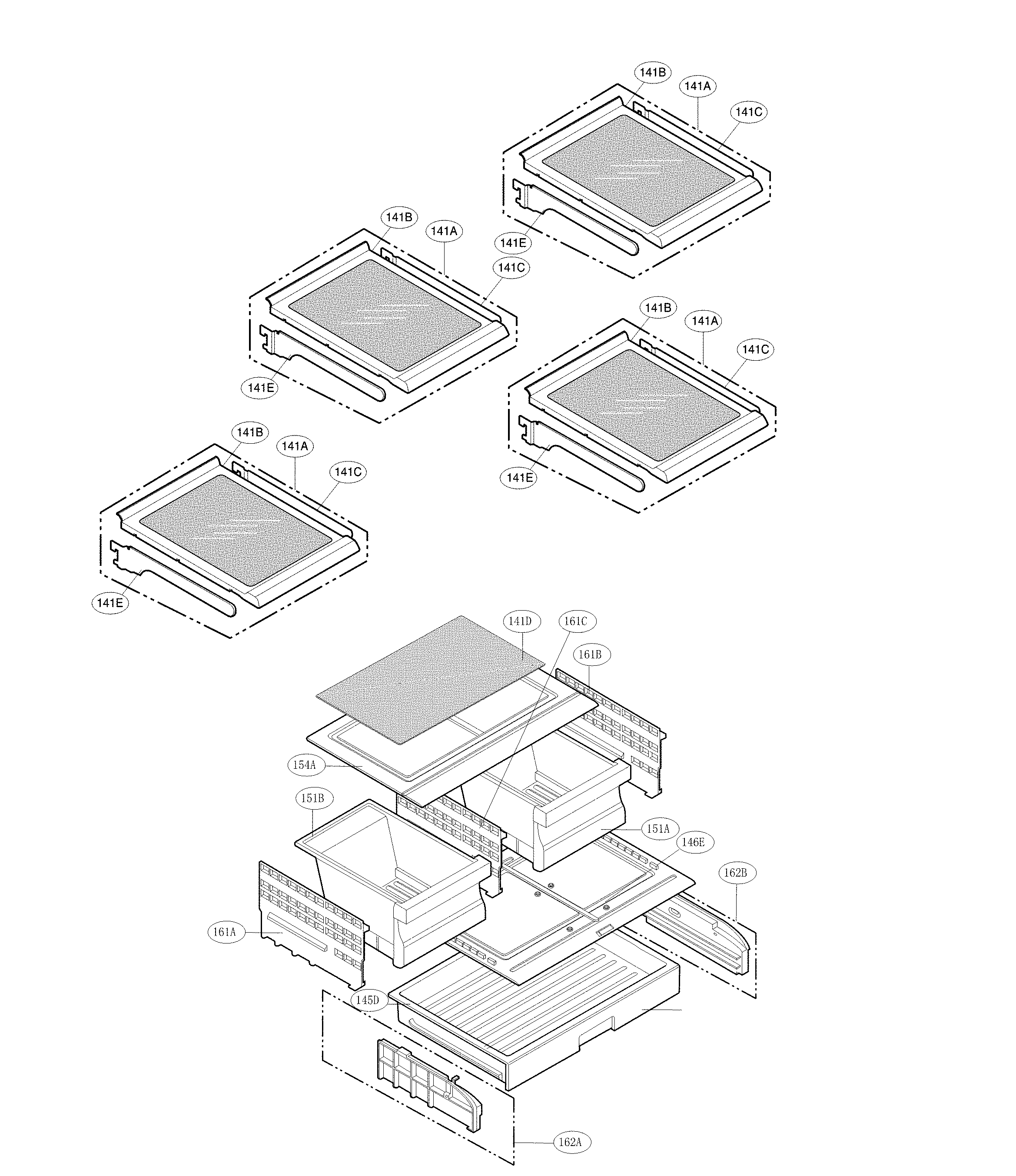 Official LG LFCS25426S/00 bottom-mount refrigerator parts | Sears ...